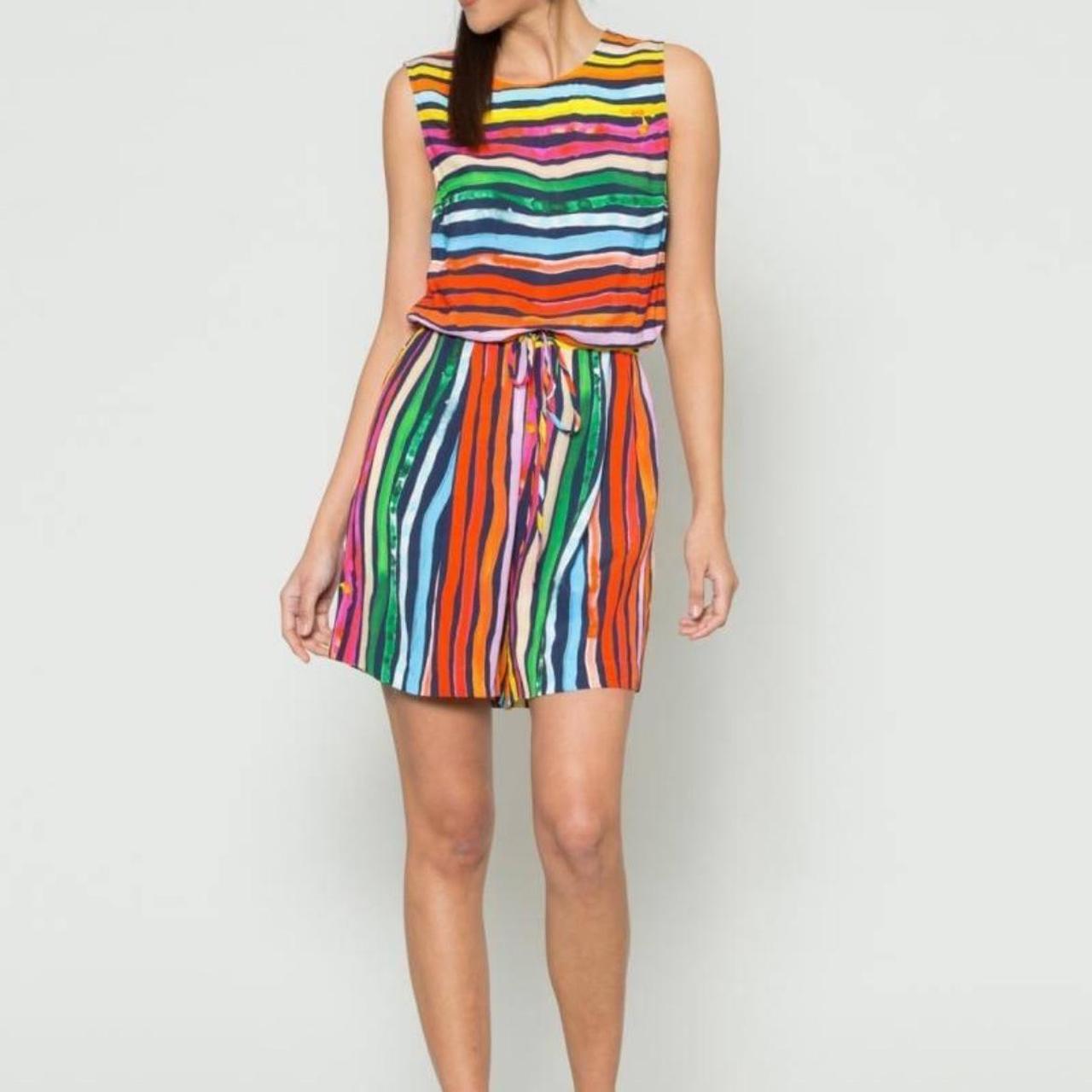 Gorman x Kindah Khalidy rainbow playsuit size... - Depop