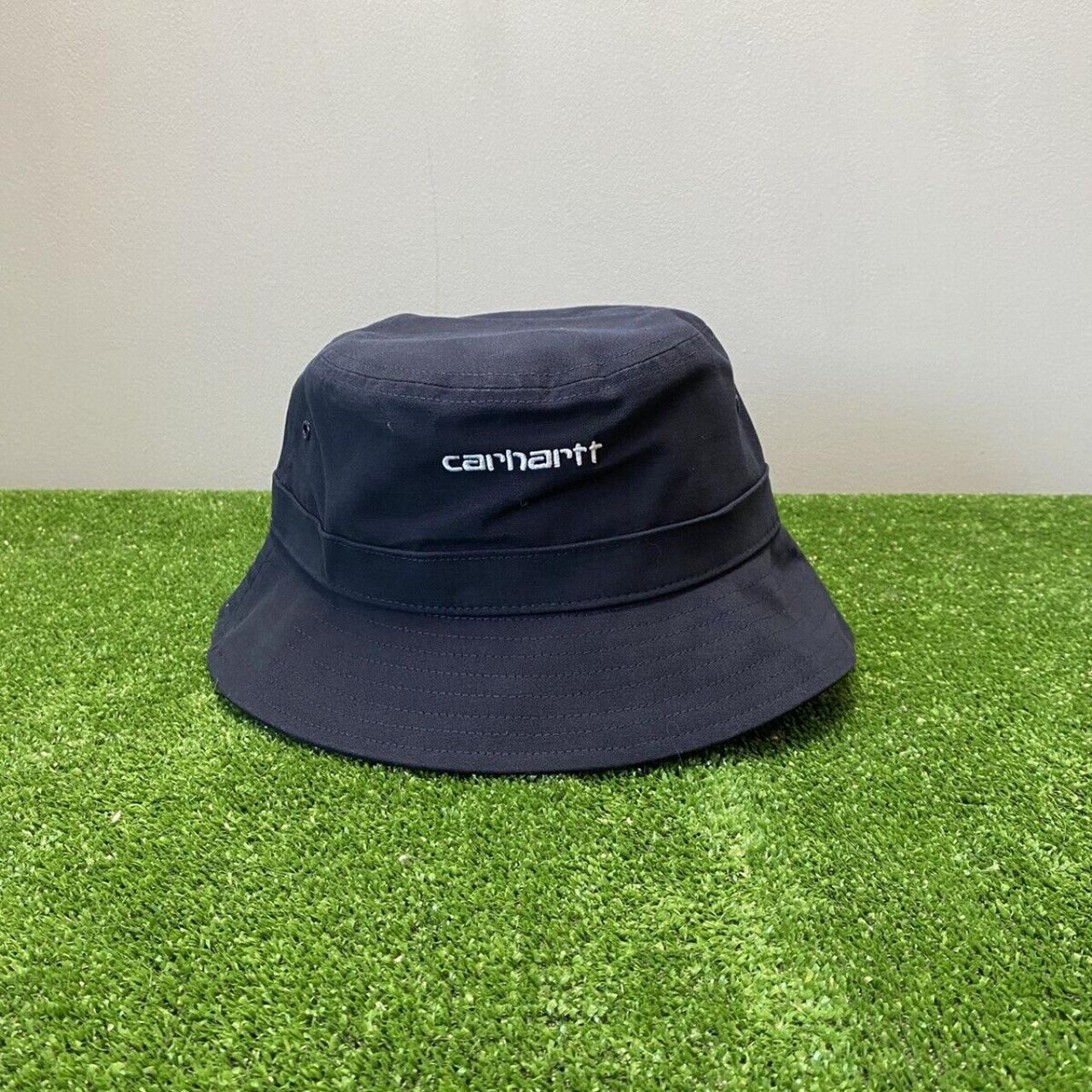 Carhartt WIP Script Bucket Hat Dark Navy - Medium -... - Depop