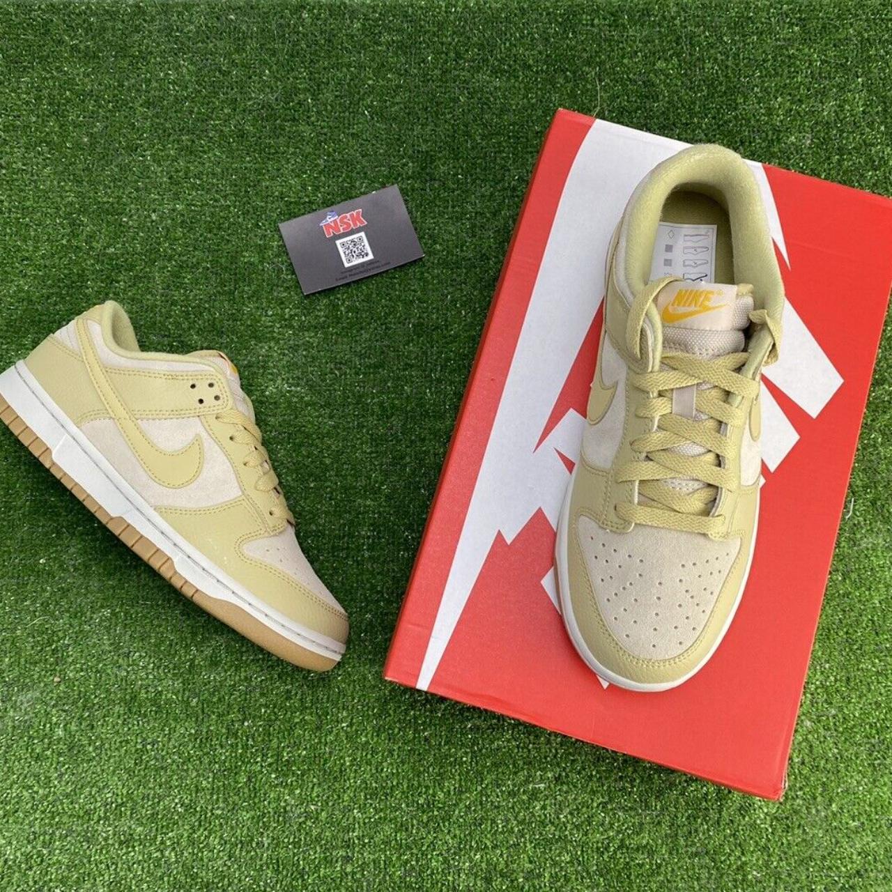 Nike Dunk Low Khaki Suede Gum Wheat Grass - Size 6... - Depop