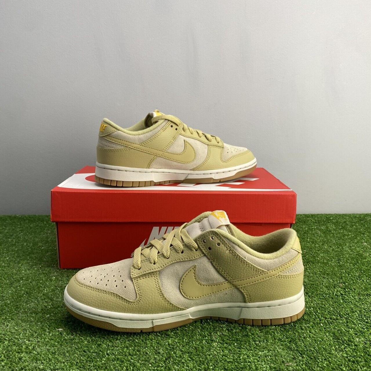 Nike Dunk Low Khaki Suede Gum Wheat Grass - Size 6... - Depop