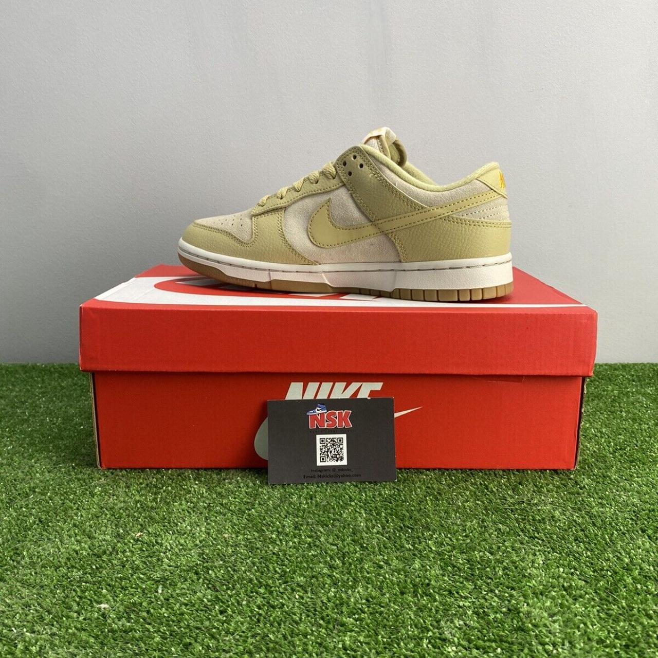 Nike Dunk Low Khaki Suede Gum Wheat Grass - Size 6... - Depop