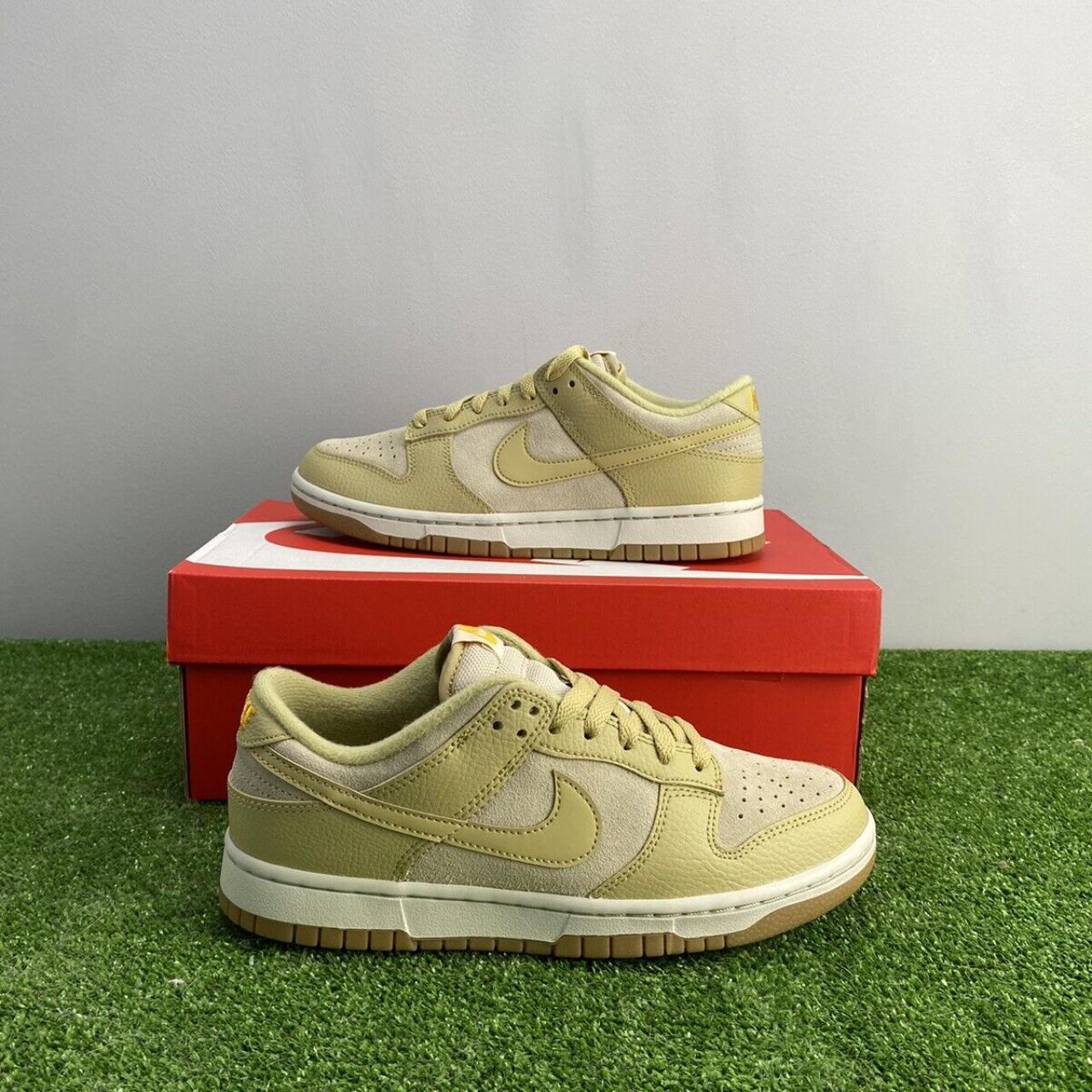Nike Dunk Low Khaki Suede Gum Wheat Grass - Size 6... - Depop