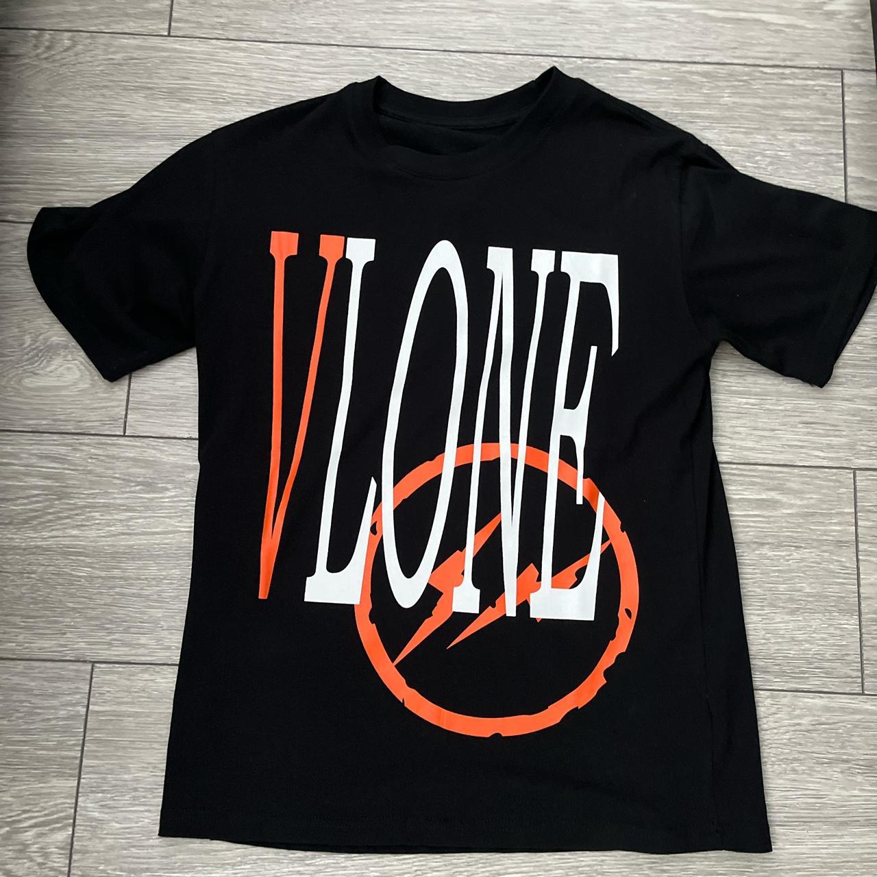 Vlone X Fragment tee amazing quality size xs could... - Depop