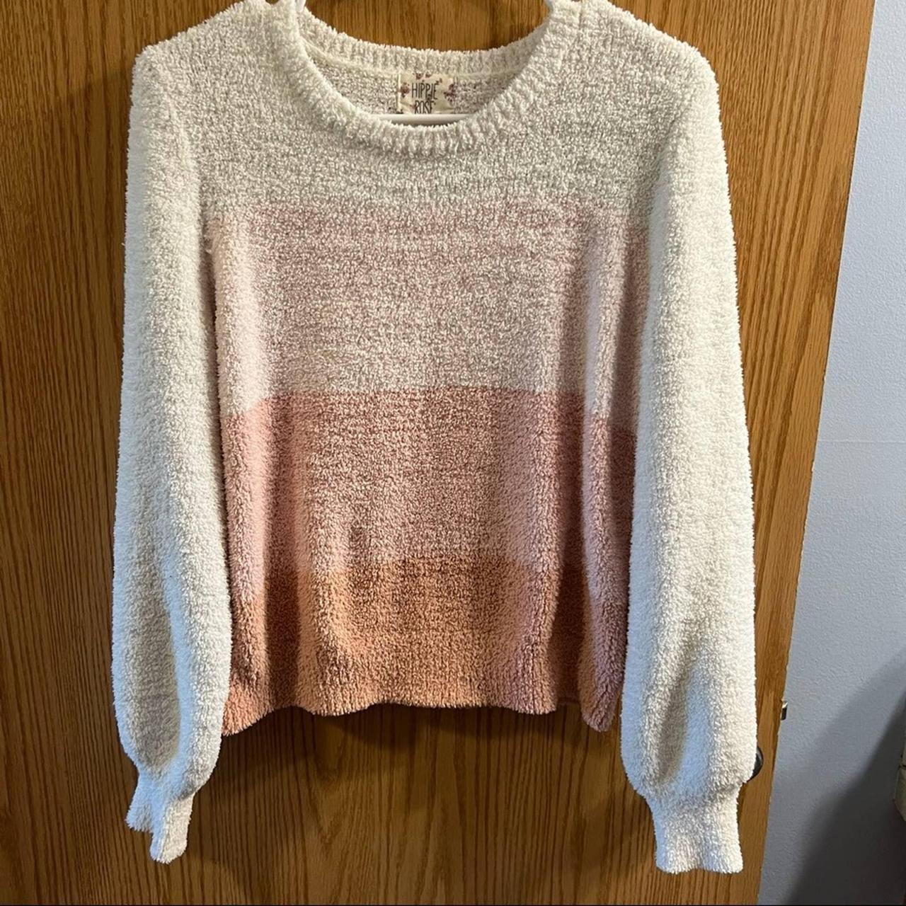 Hippie Rose Super Soft Colorblock White & Pink... - Depop