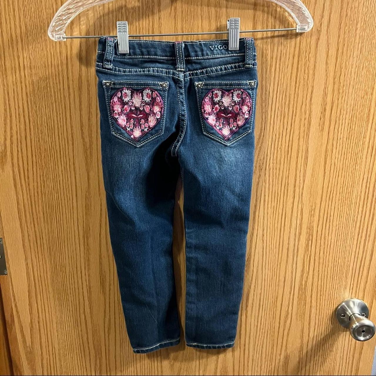 Vigoss Girls’ Embroidered Heart Pocket Jeans w/... - Depop