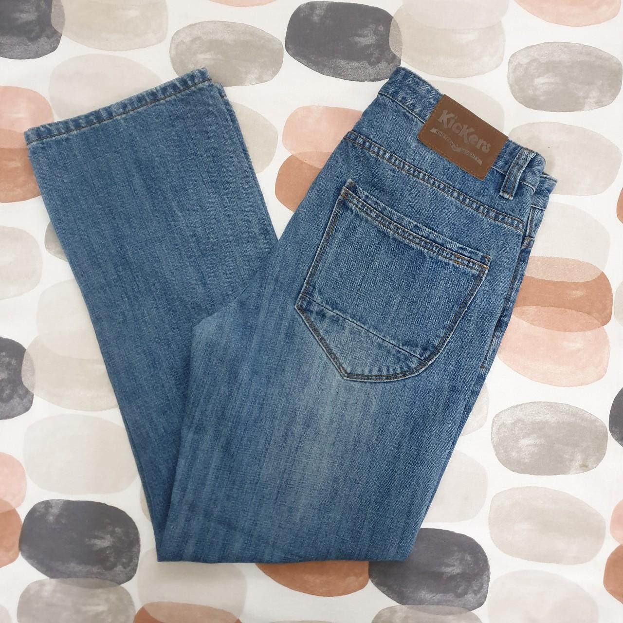 Vintage Kickers Blue Denim Regular Straight Jeans... - Depop