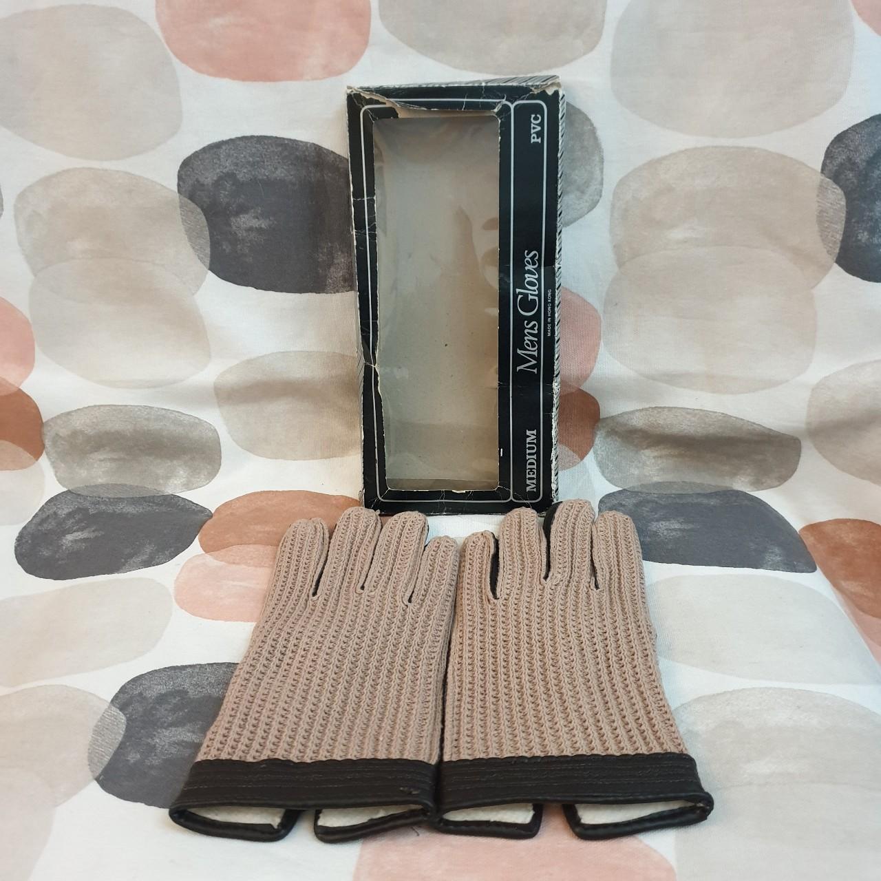 Vintage Men Full Finger String Back Knitted 100%... - Depop