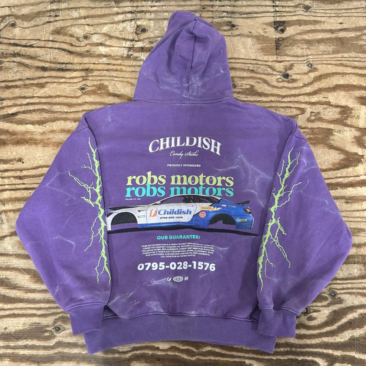 Childish Purple Lightning Hoodie TGF Men's GREAT... - Depop