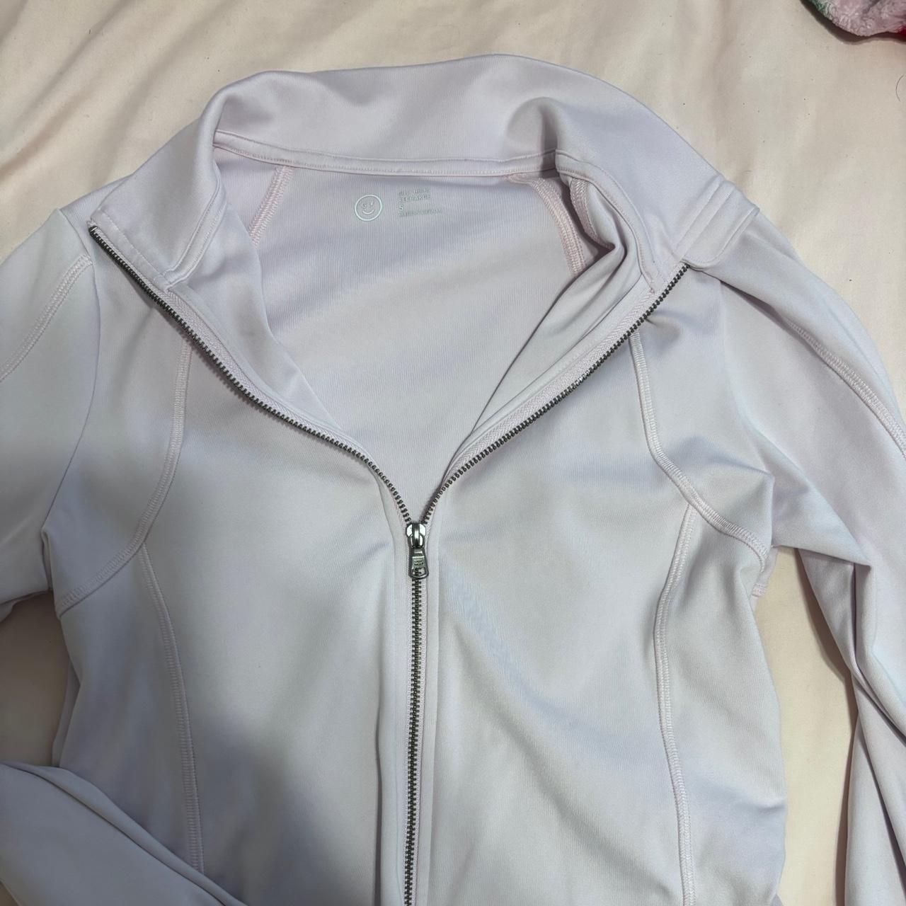 Light pink Gilly Hicks zip up jacket #activewear | Depop