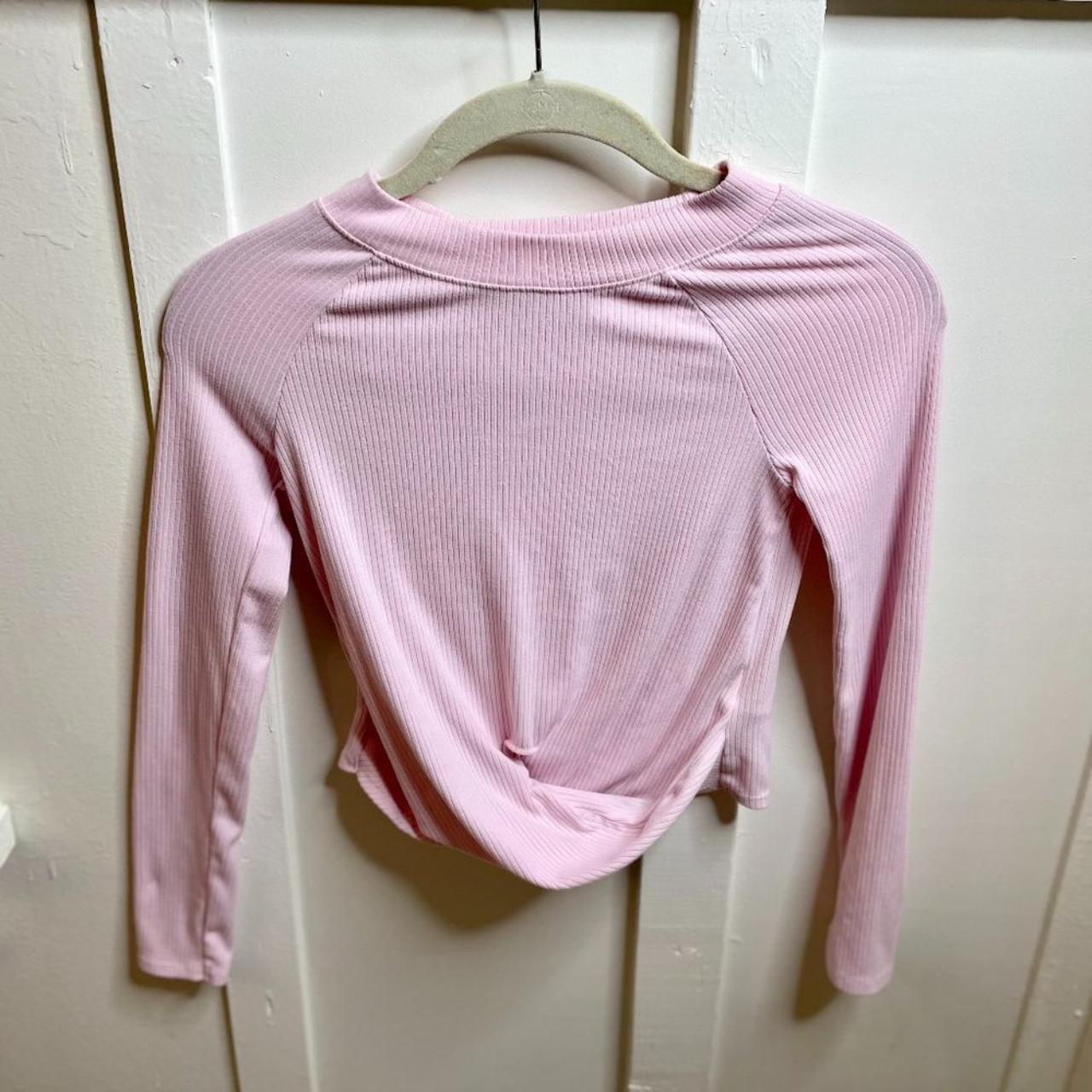 Epic Threads Extra Soft Pink Cropped Long Sleeve... - Depop