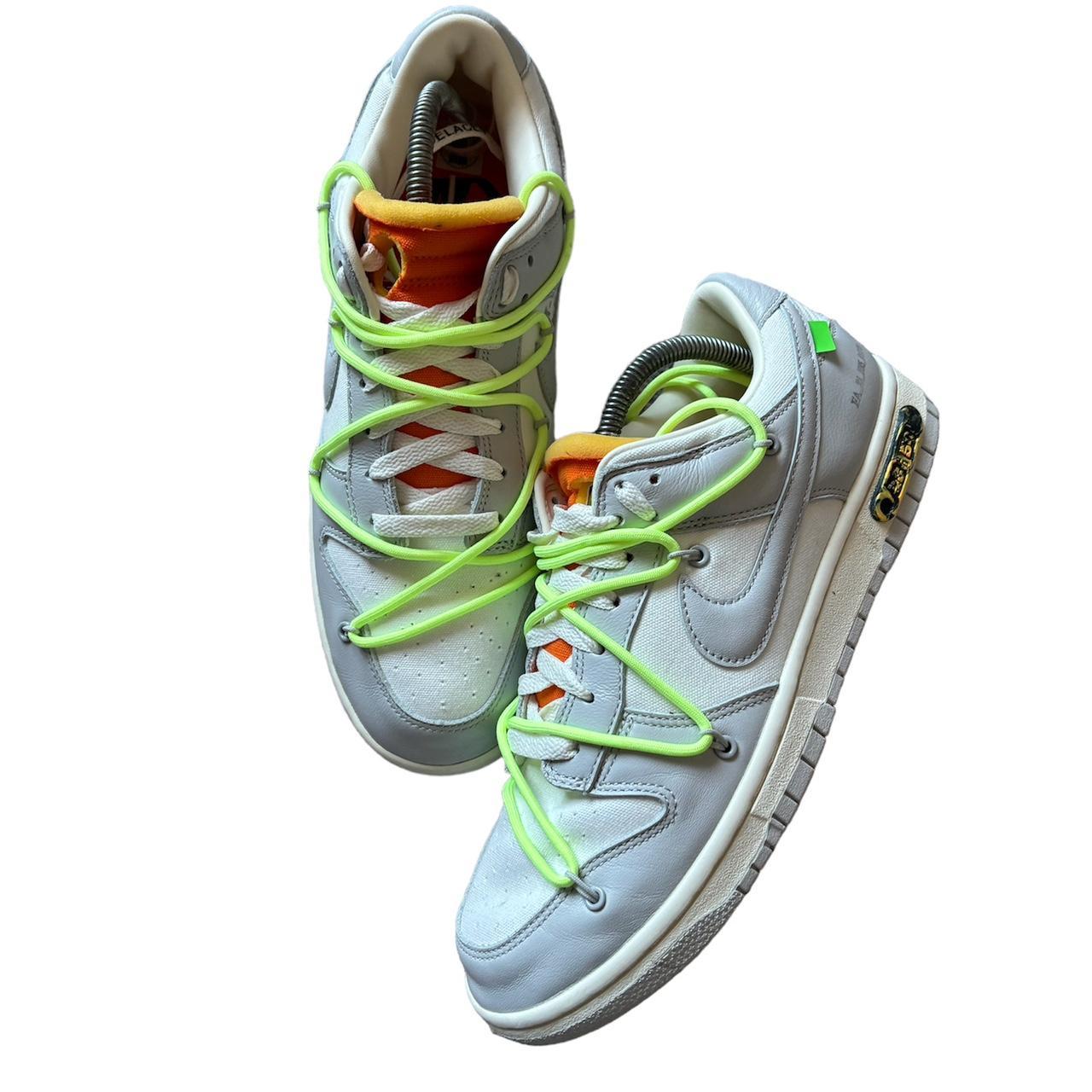 Nike Off-White Lot 43 Dunk Low Size U.K. 8.5 Used!... - Depop