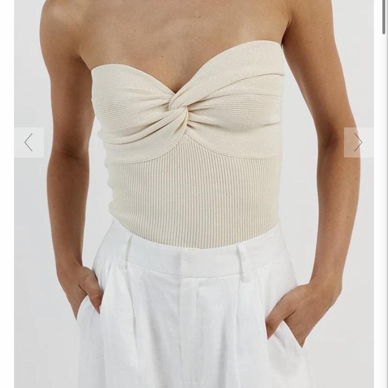 Authentic Dissh Top: Anika twisted beige knit... - Depop