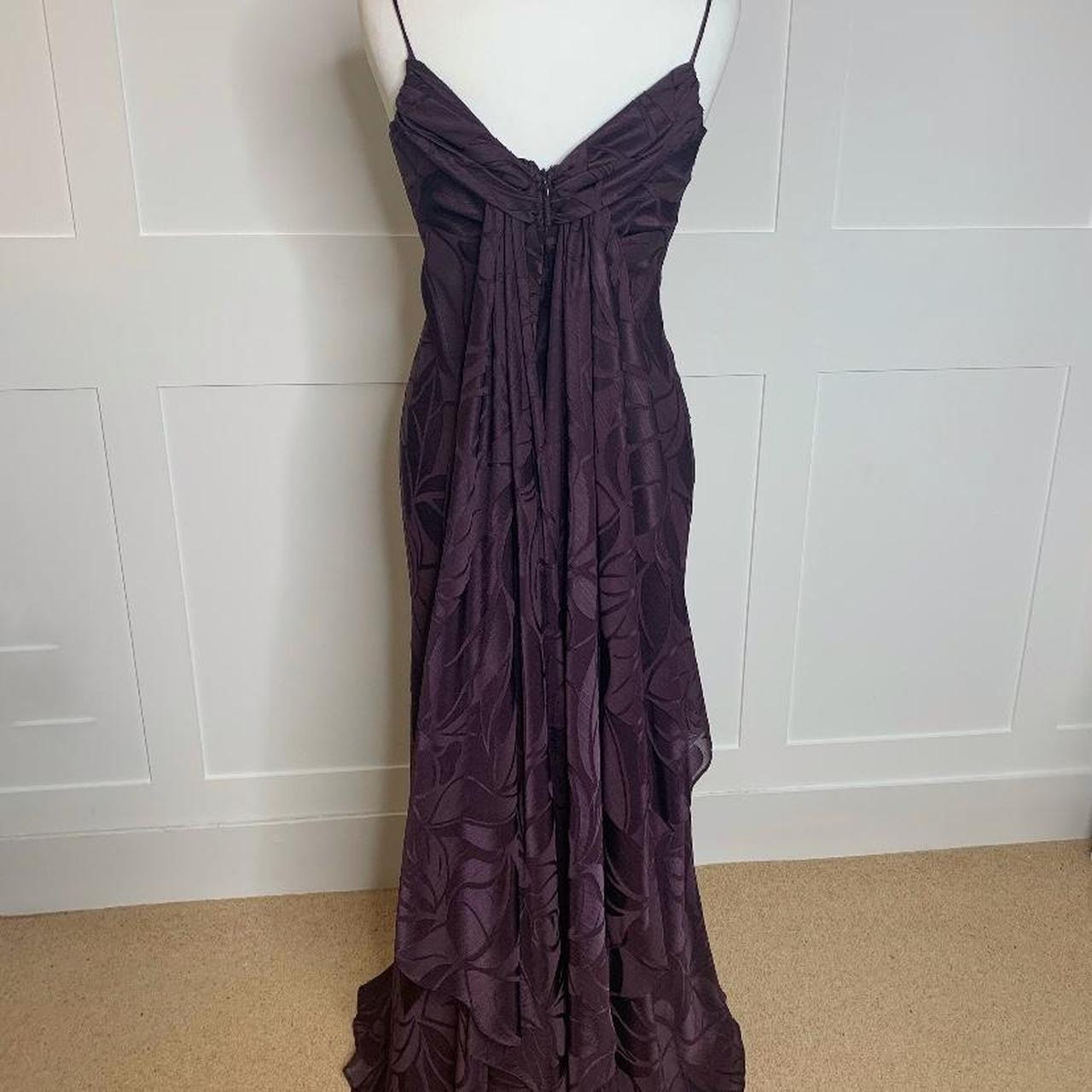Vintage Y2K prom dress, retro deep purple full... - Depop