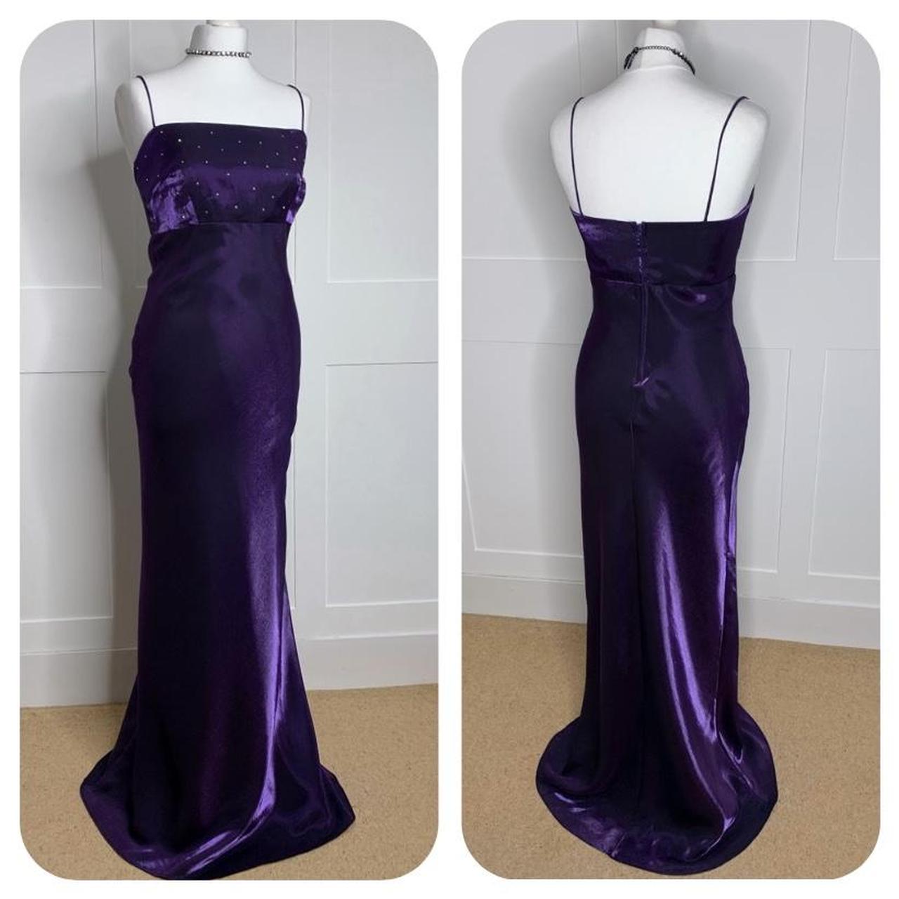 Vintage prom dress, retro 1990s irridescent purple... - Depop