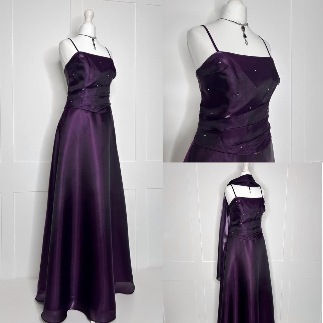 Vintage prom dress, retro graduation, Y2K, purple,... | Depop