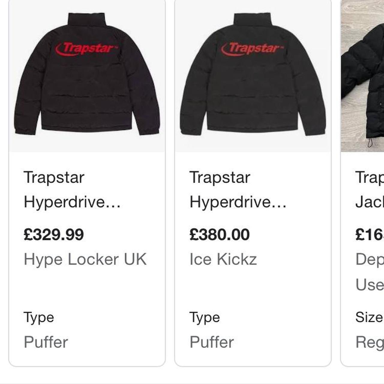 black and red trapstar hyperdrive small but fits me... - Depop