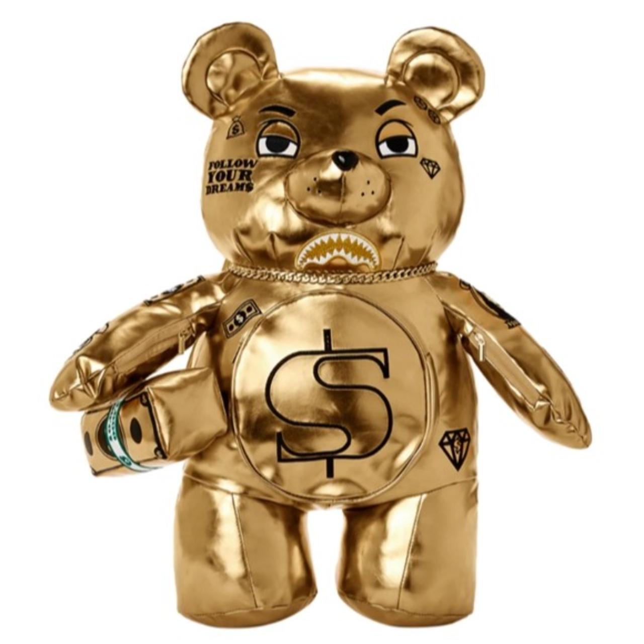 Sprayground Gold Rush Moneybear Backpack -... - Depop