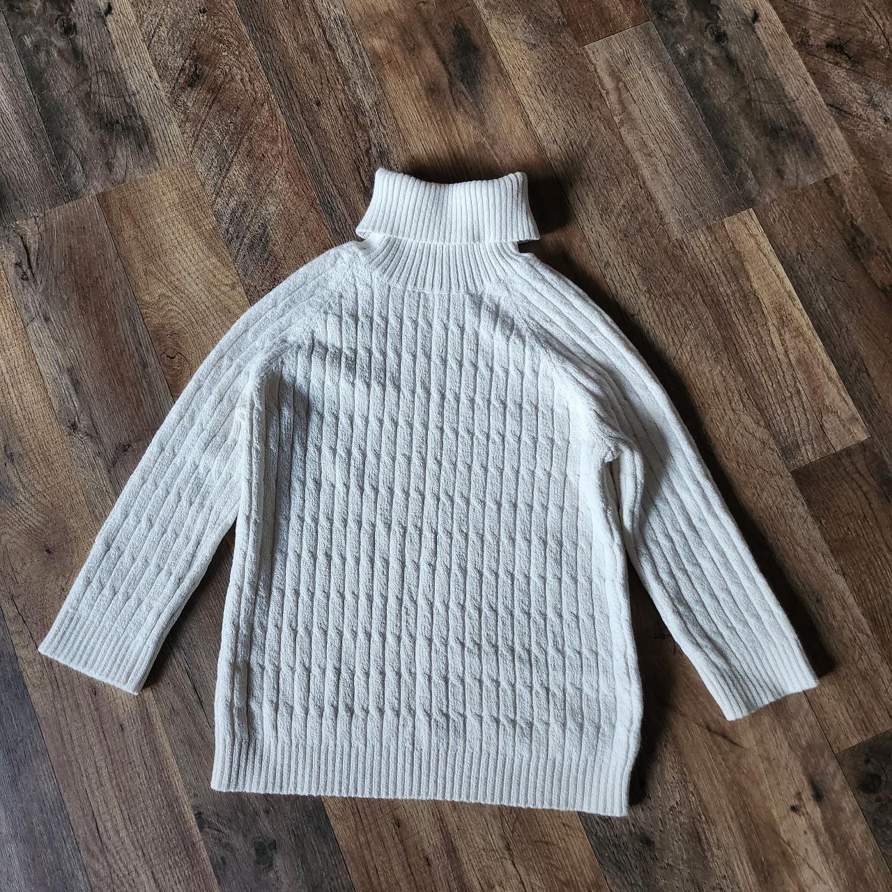 VINTAGE | 1980s George Ivory Off White Ribbed Knit... - Depop