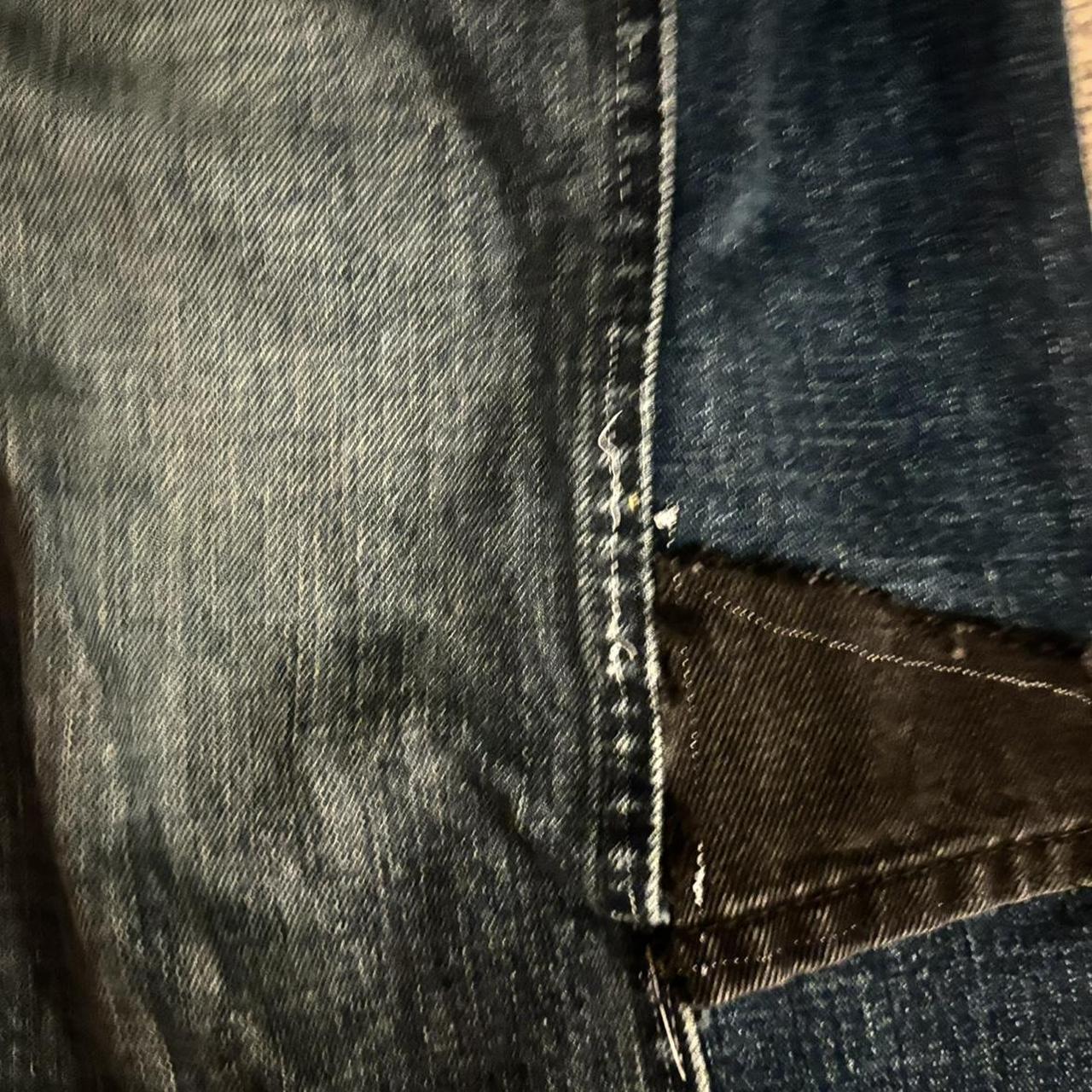 custom flared patchwork denim really sick fit and... | Depop