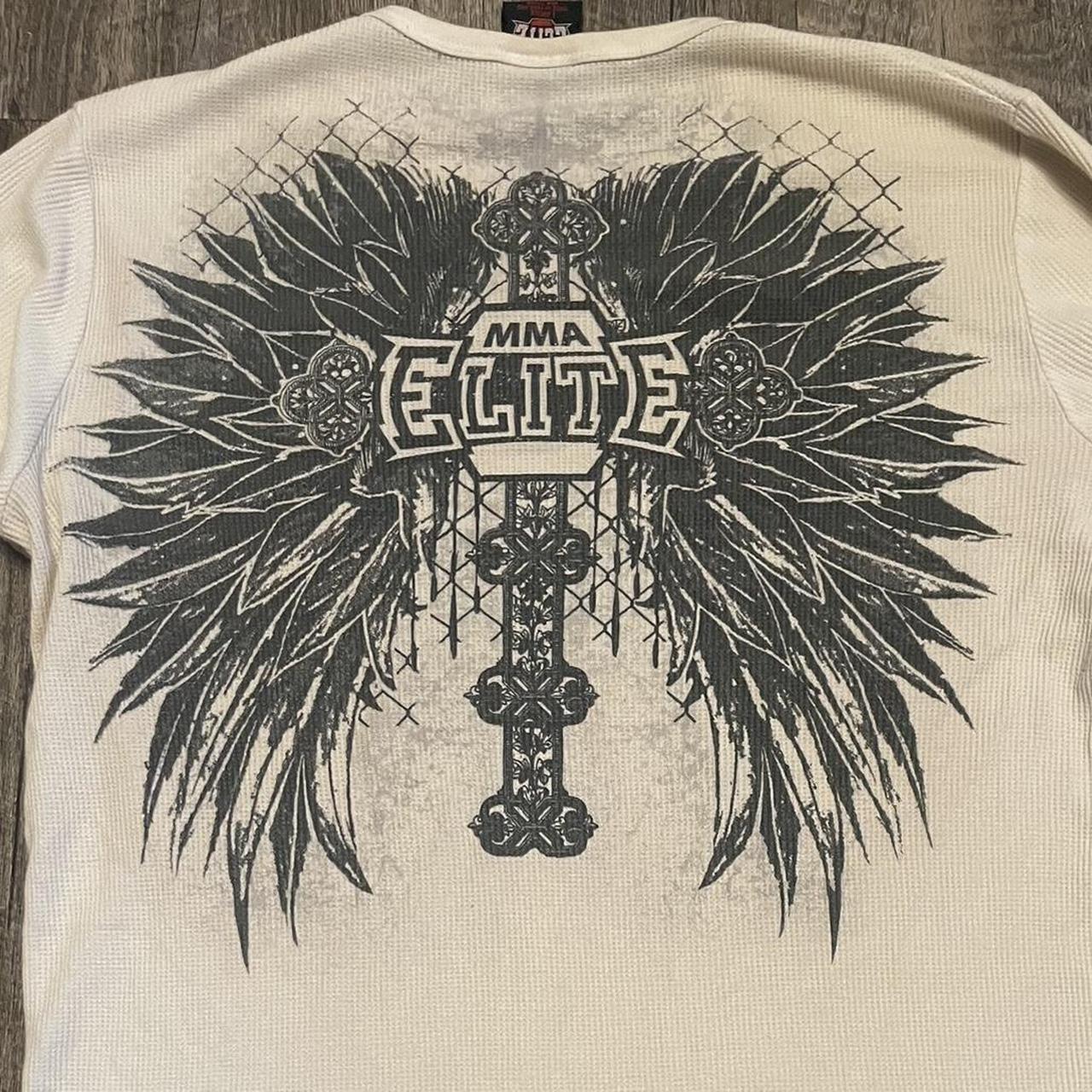 sick mma elite longsleeve with front and back hit,... - Depop