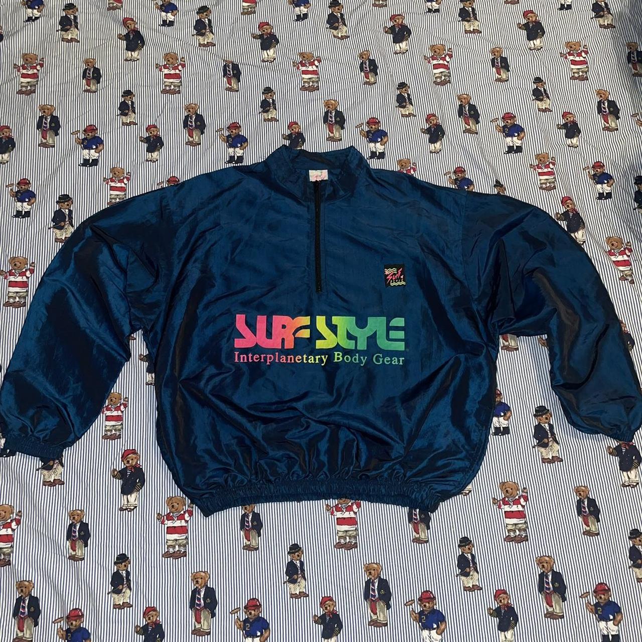 Vintage Surf Style Pullover Jacket - Depop