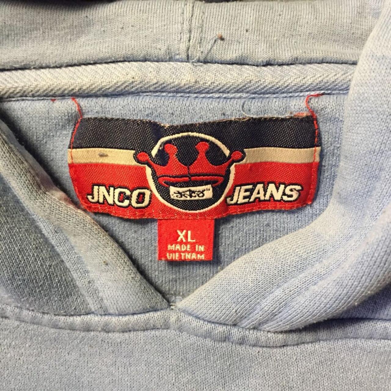 Vintage Jnco Jeans Hoodie Mens Size XL Light Blue... - Depop