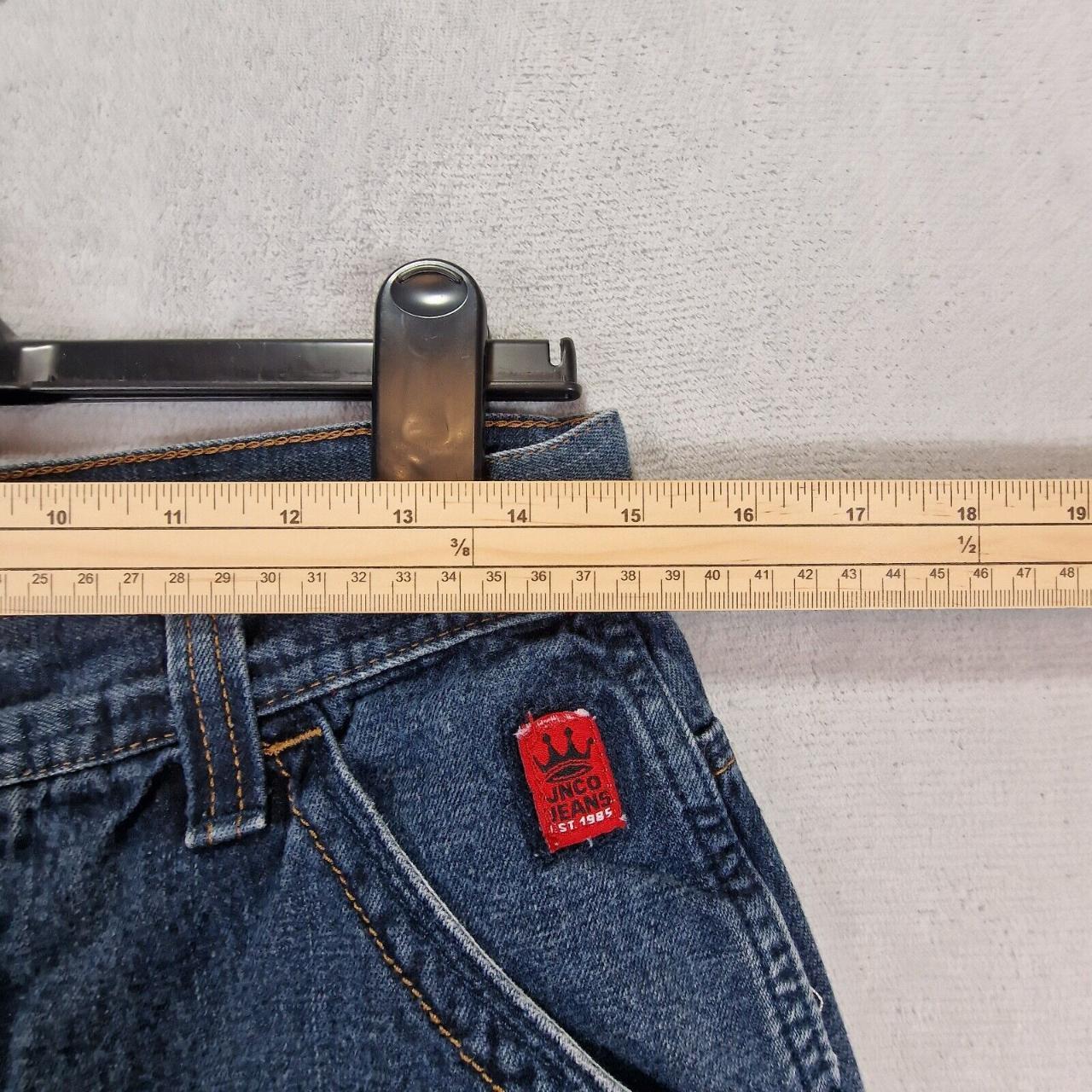 Vintage JNCO Jeans 28x27 Blue Denim Crocodile Wide... - Depop