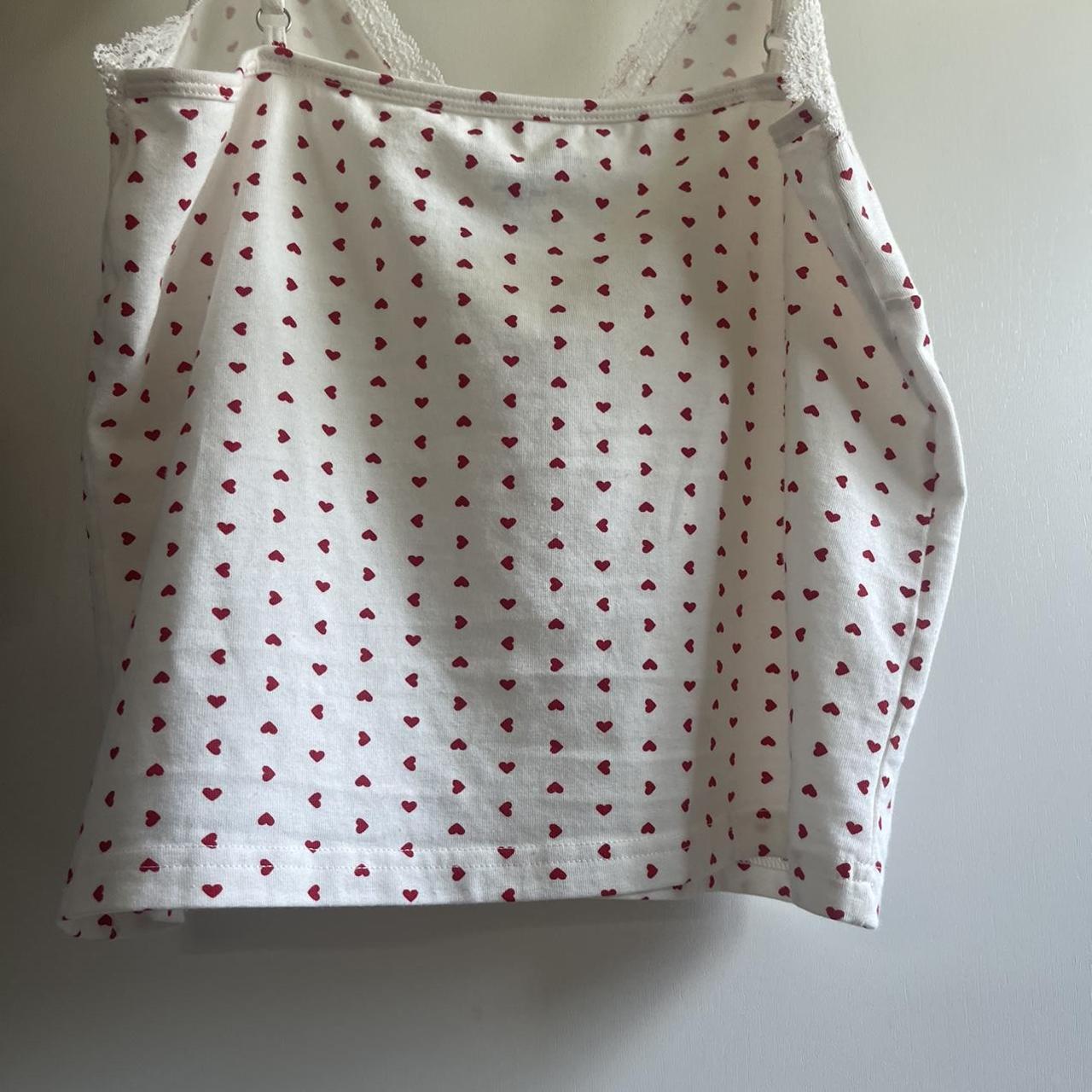 brandy Melville heart lace top ! brand new never worn - Depop