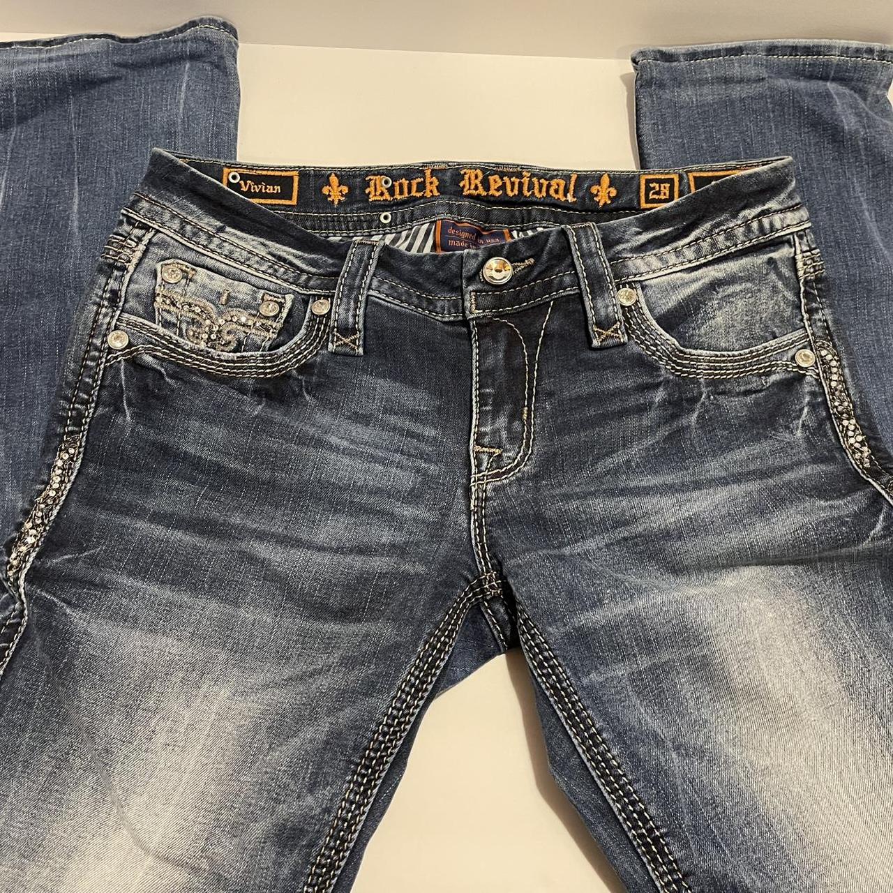 Rock Revival straight jeans size 28 like new.... | Depop