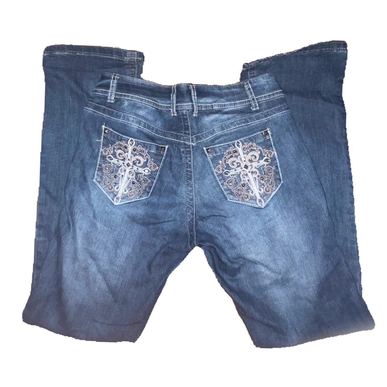 Natural Reflections flare bling jeans 🪱 - size 10... - Depop