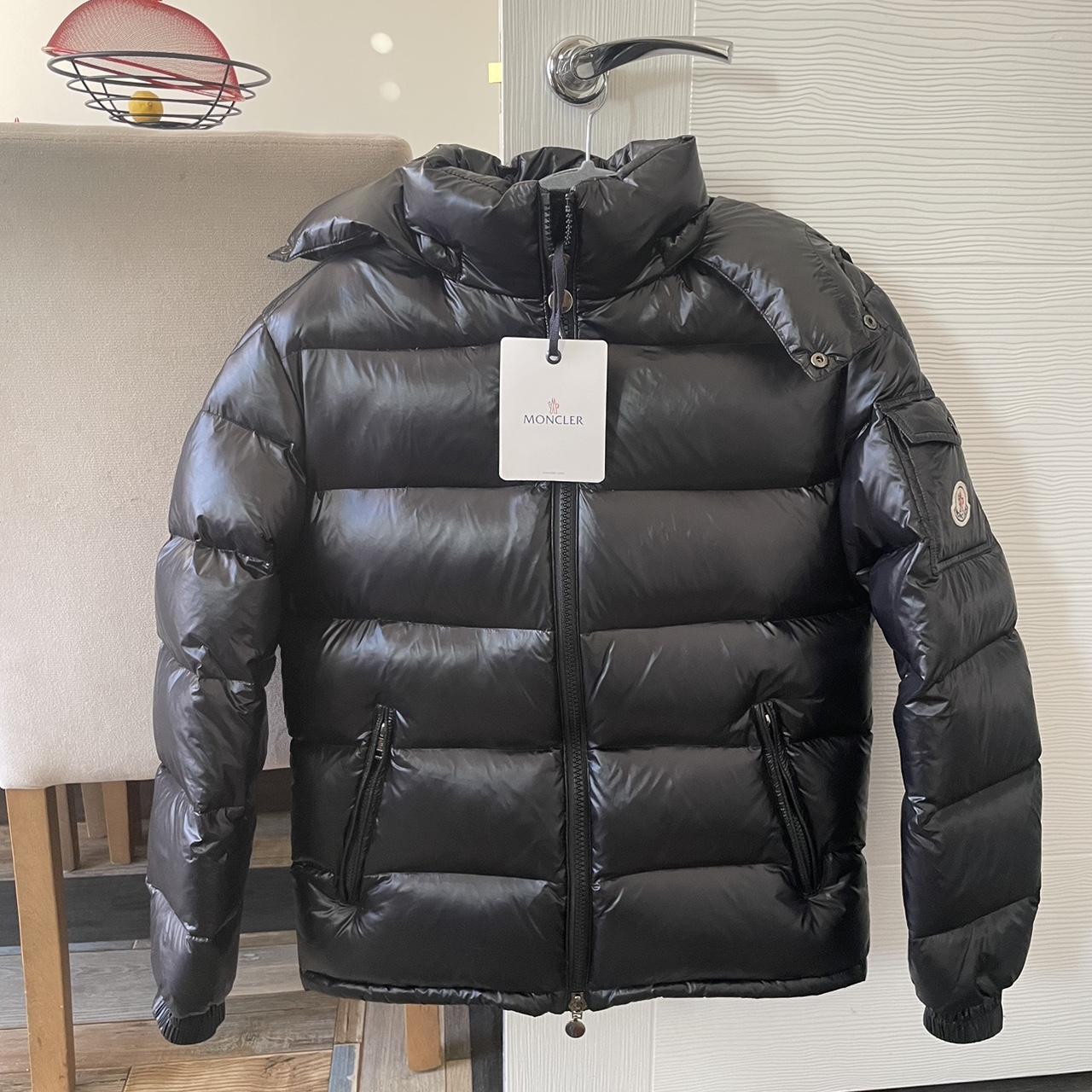 Moncler maya coat size small 💫 9/10 condition... - Depop