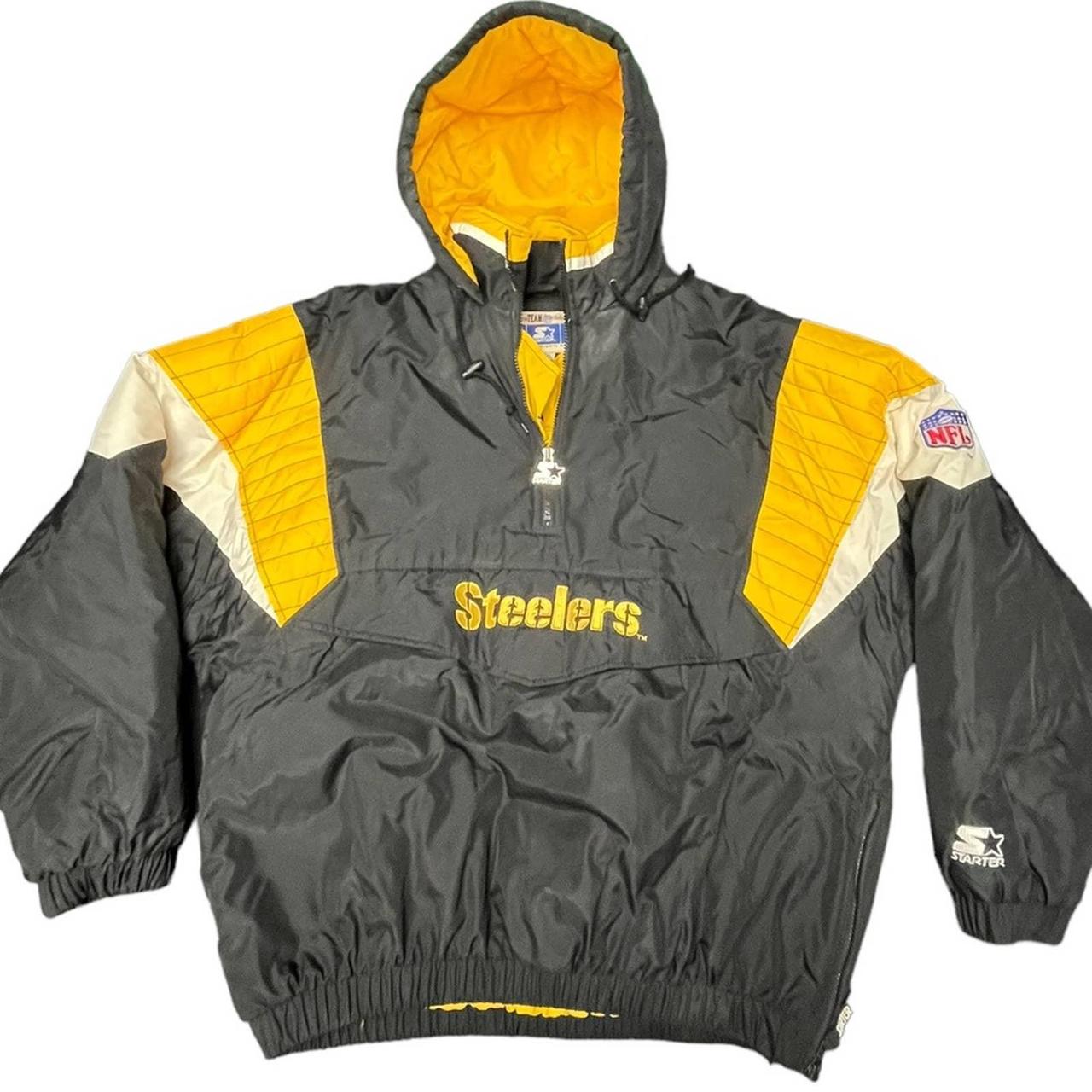 Starter Men's Yellow and Black Jacket | Depop