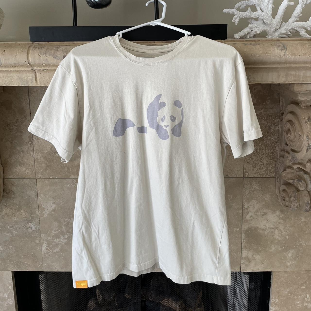 Enjoi Panda Tee - off white yellow. Feel free to ask... - Depop