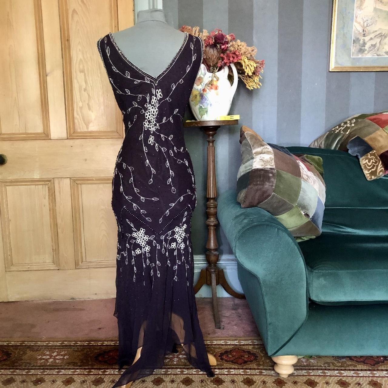 Jacques Vert Women's Burgundy Dress | Depop