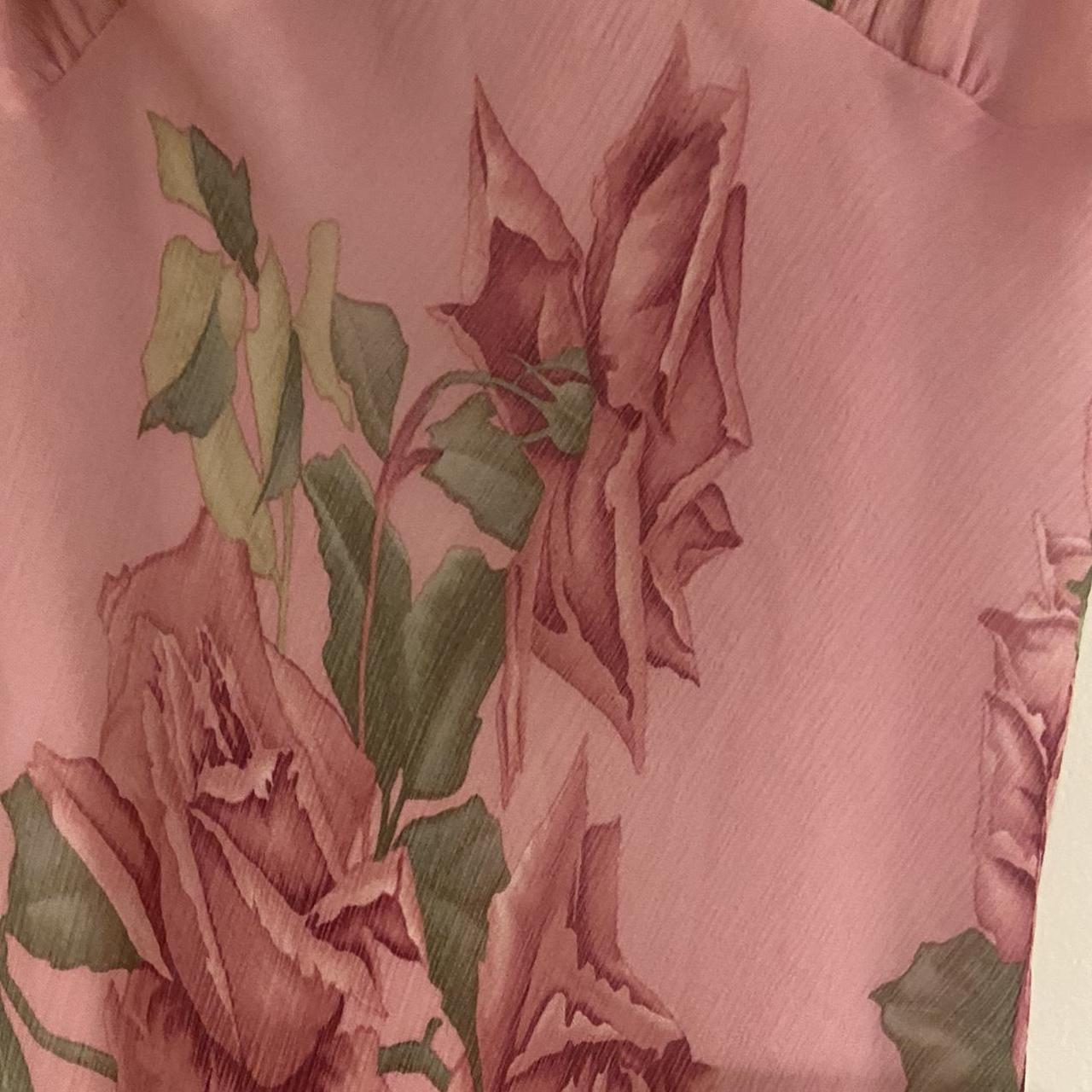 Betsey Johnson Pink Floral Asymmetrical Dress ASO... - Depop