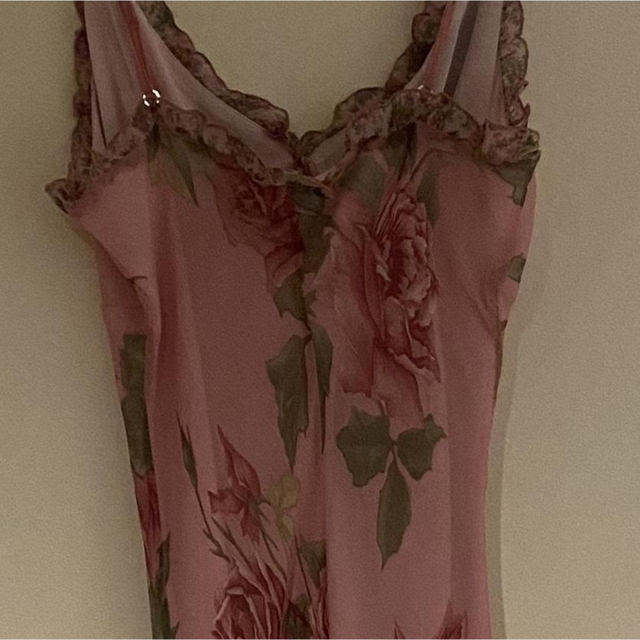 Betsey Johnson Pink Floral Asymmetrical Dress ASO... - Depop