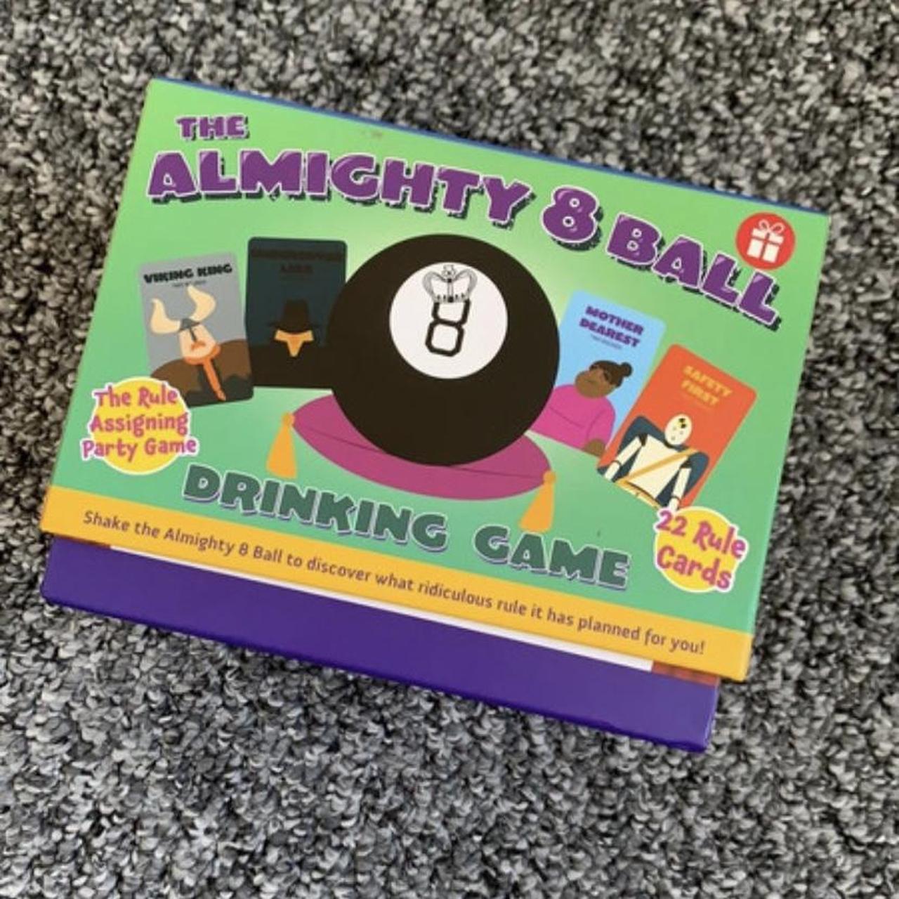 Almighty magic 8 ball drinking game. Box opened but... - Depop