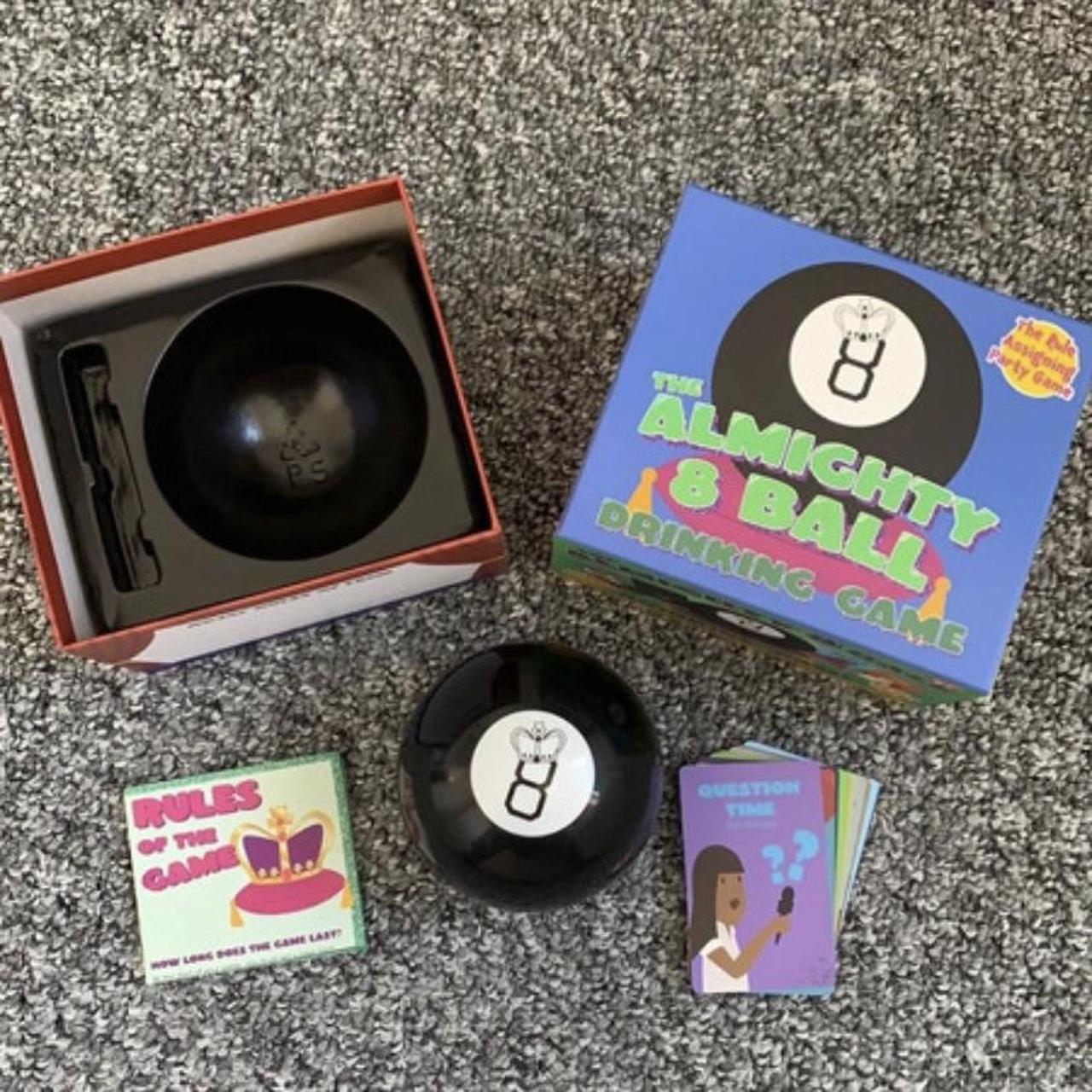 Almighty magic 8 ball drinking game. Box opened but... - Depop