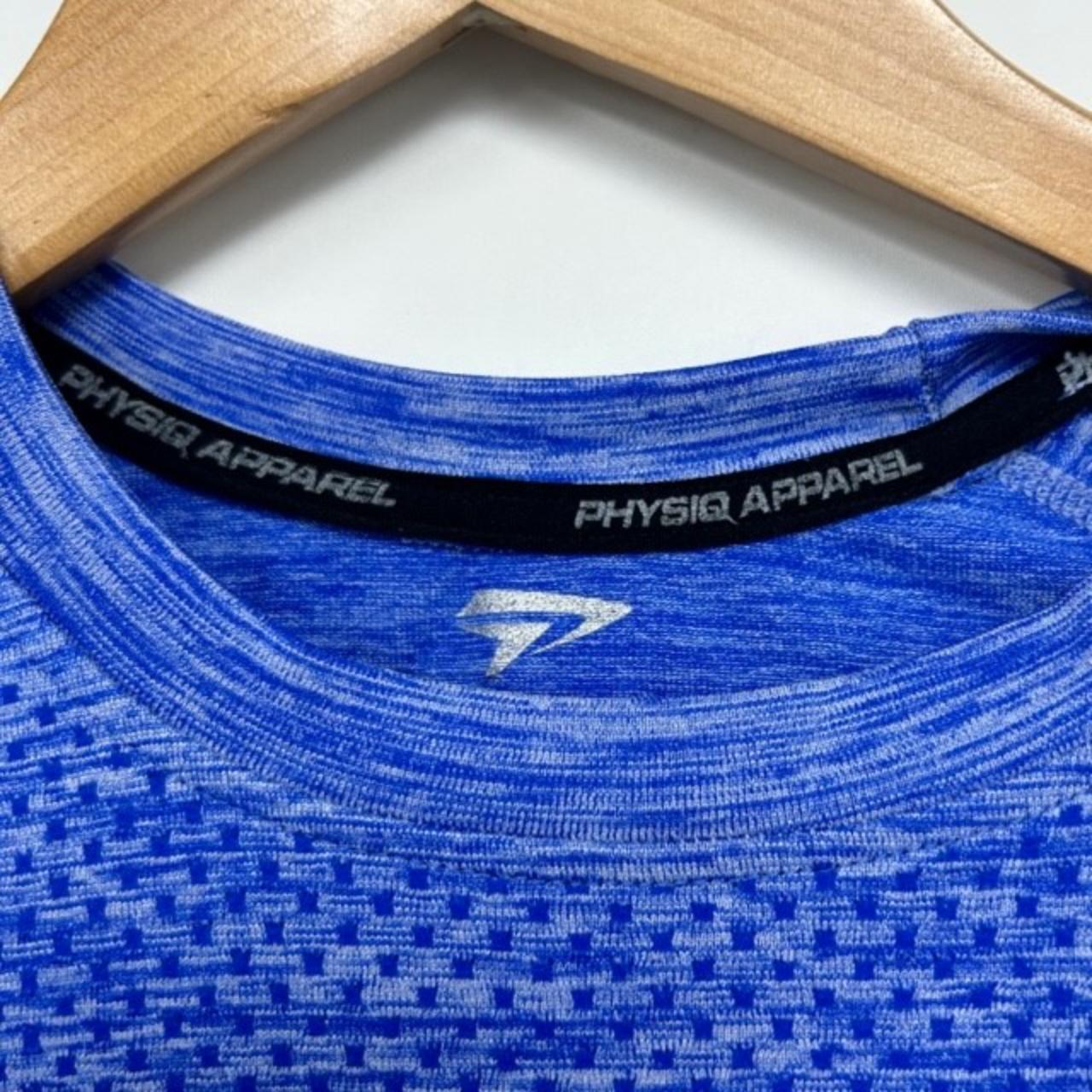 Men's PHYSiQ APPAREL blue workout sports t-shirt.... - Depop