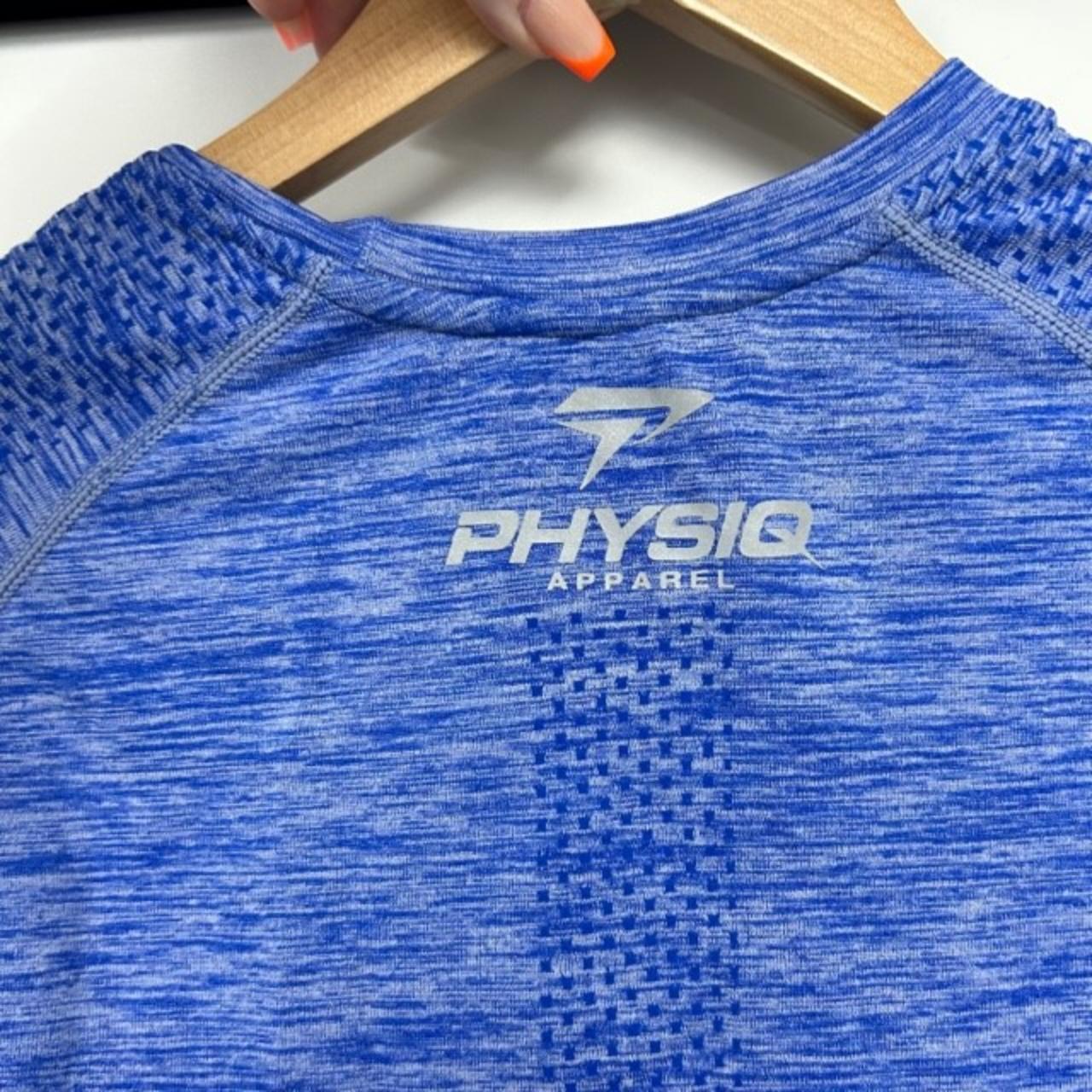 Men's PHYSiQ APPAREL blue workout sports t-shirt.... - Depop
