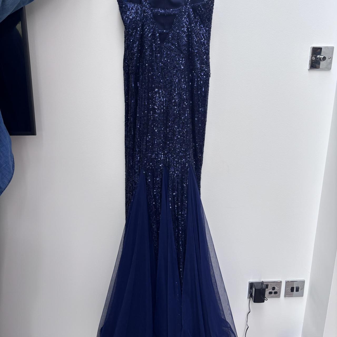 Pia Michi Prom dress Navy sequin prom dress, could... - Depop