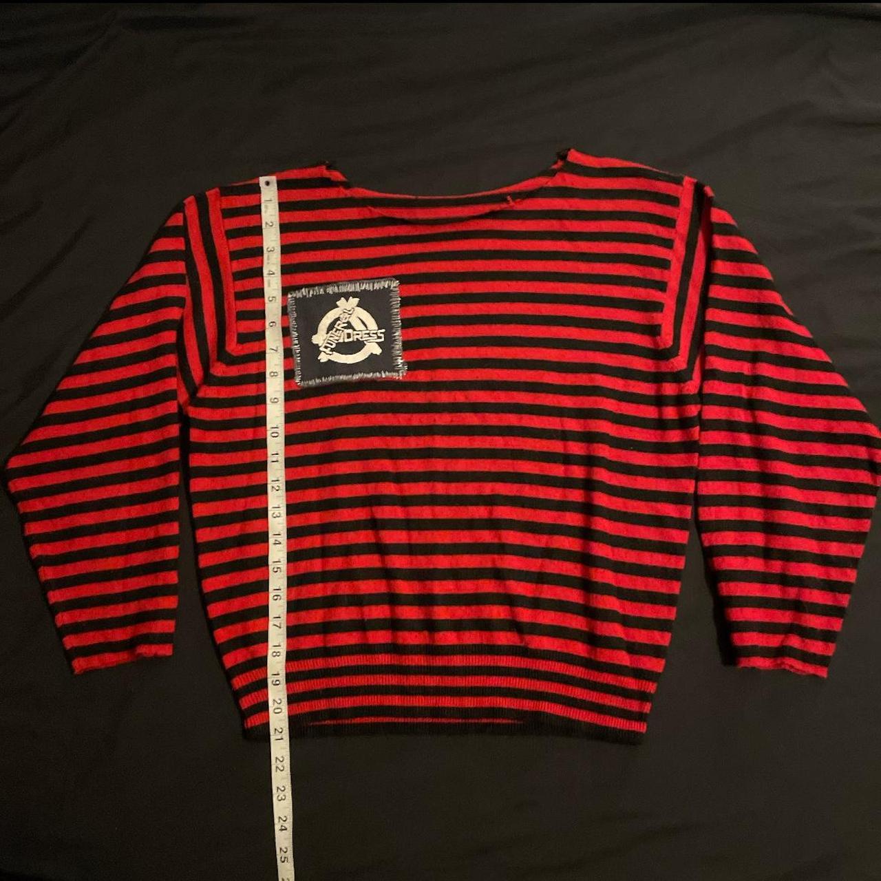 super cool red & black emo sweater! it has no brand... - Depop