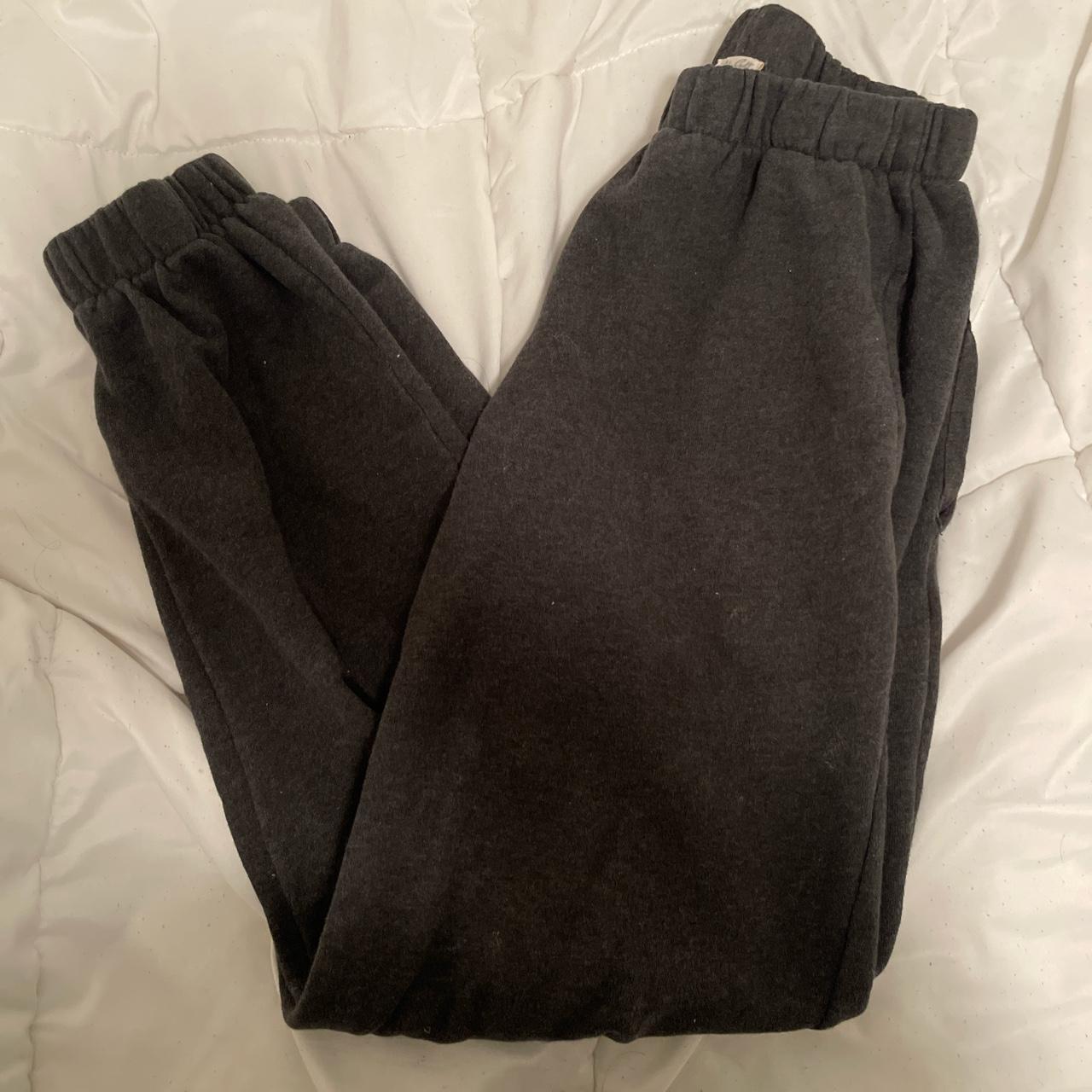 Brandy Melville Dark Grey Sweatpants - Depop