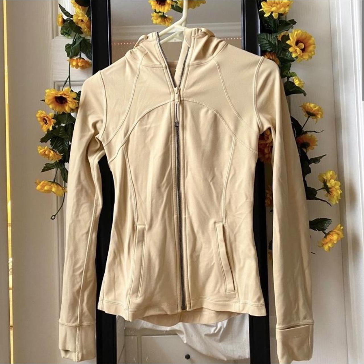 Lululemon Women's Cream and Yellow Jacket | Depop