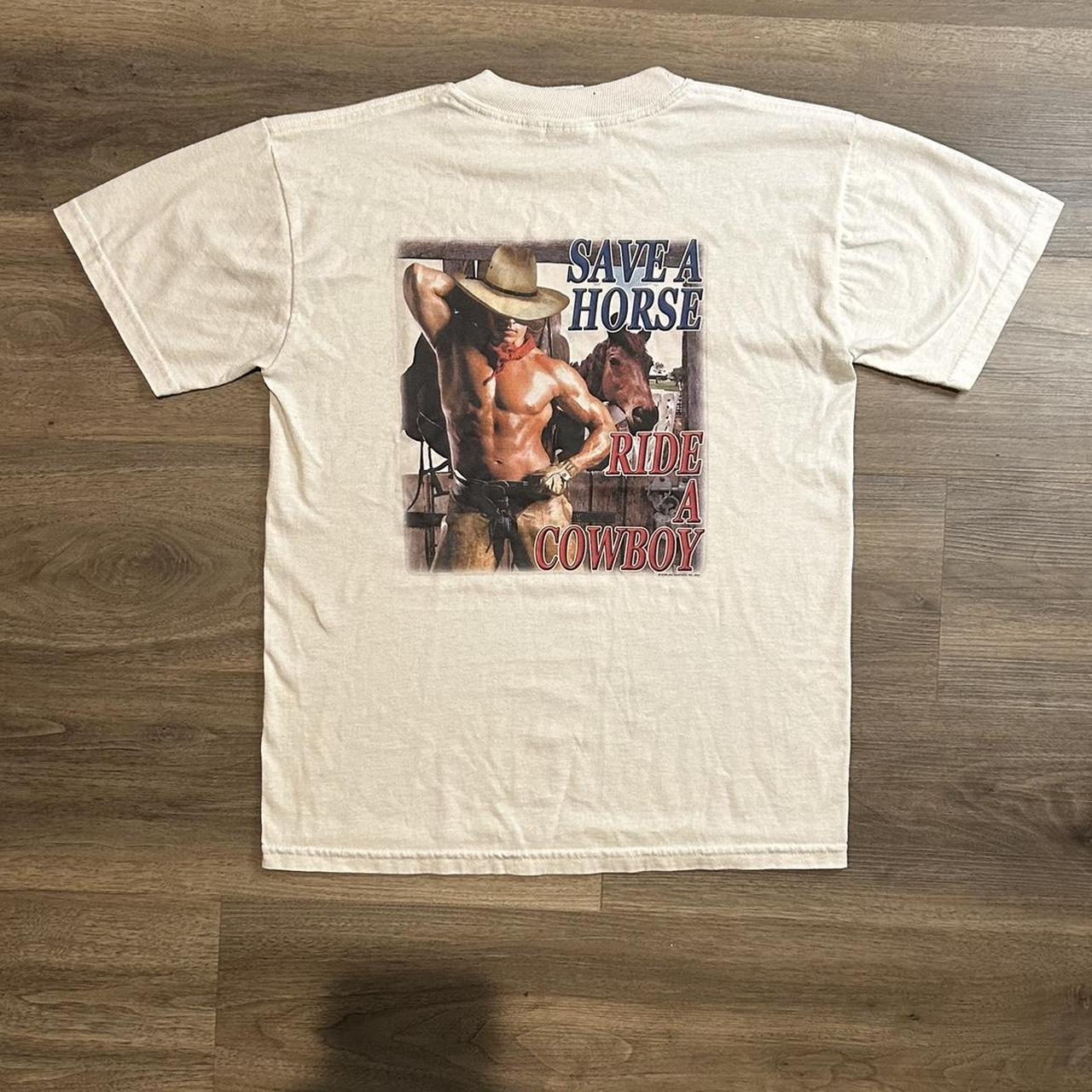 Vintage “Save a Horse Ride a Cowboy” Chippendales... - Depop