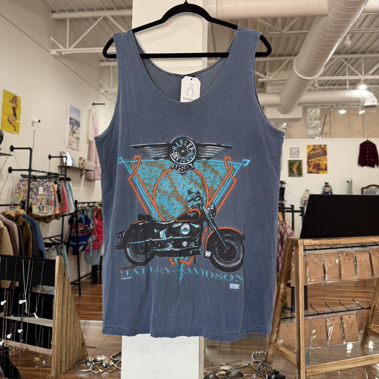 Vintage 90’s Harley Davidson Motorcycles Tank Top... | Depop