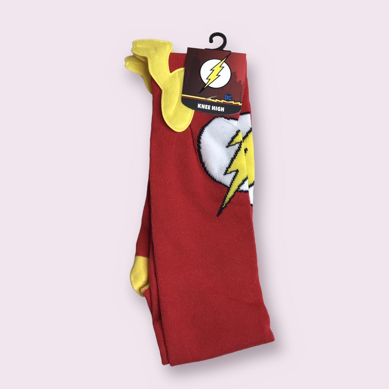 The Flash Socks. DC Comics The Flash Knee High... - Depop