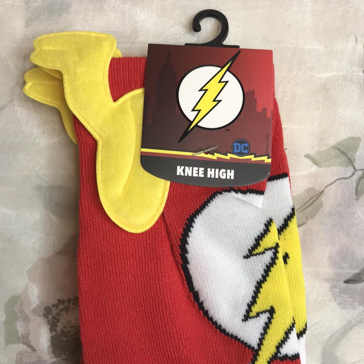 The Flash Socks. DC Comics The Flash Knee High... - Depop