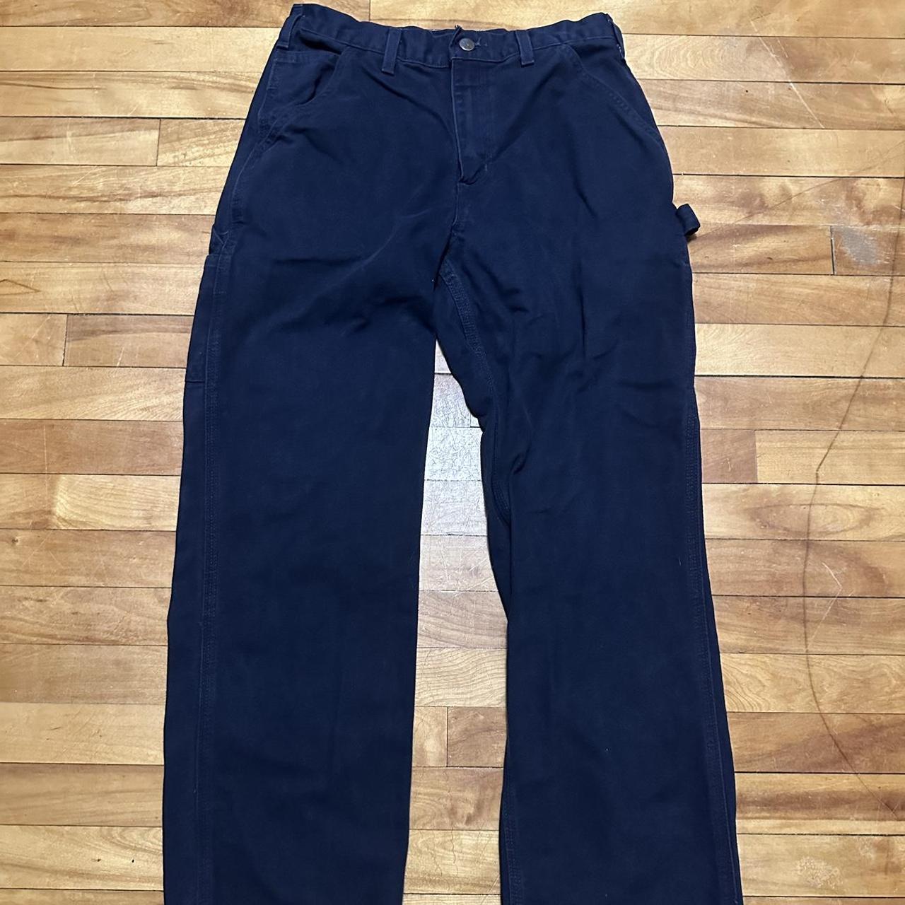 Navy Blue Carhartt Work Pants 31x30 These ones have... - Depop