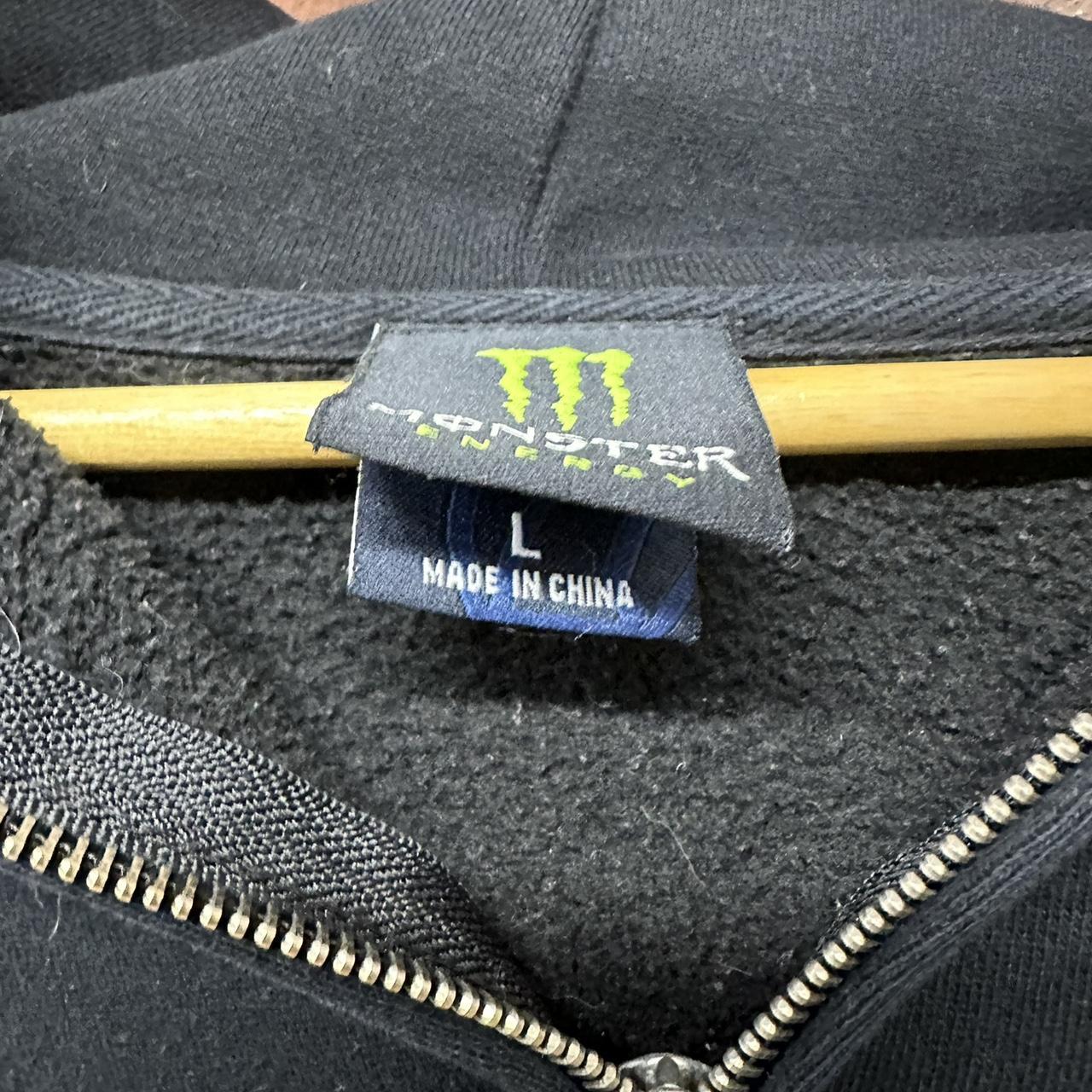 Black Monster Energy zip up hoodie #skater - Depop